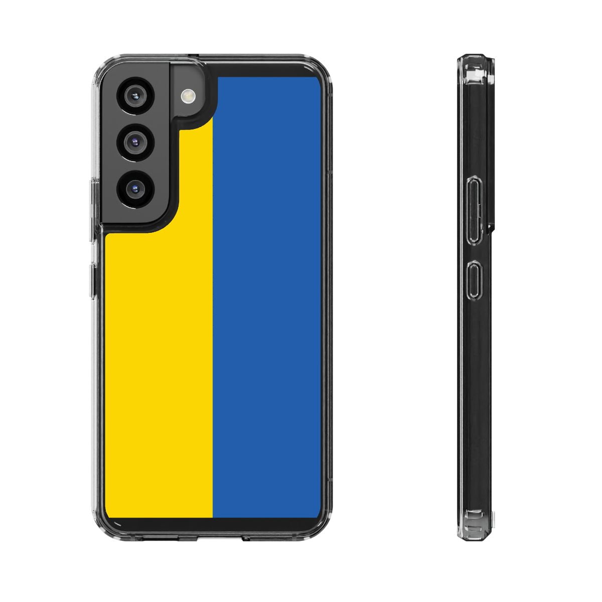 Clear Hybrid Shockproof Case for Samsung Galaxy S22 PLUS - Ukraine Flag ...