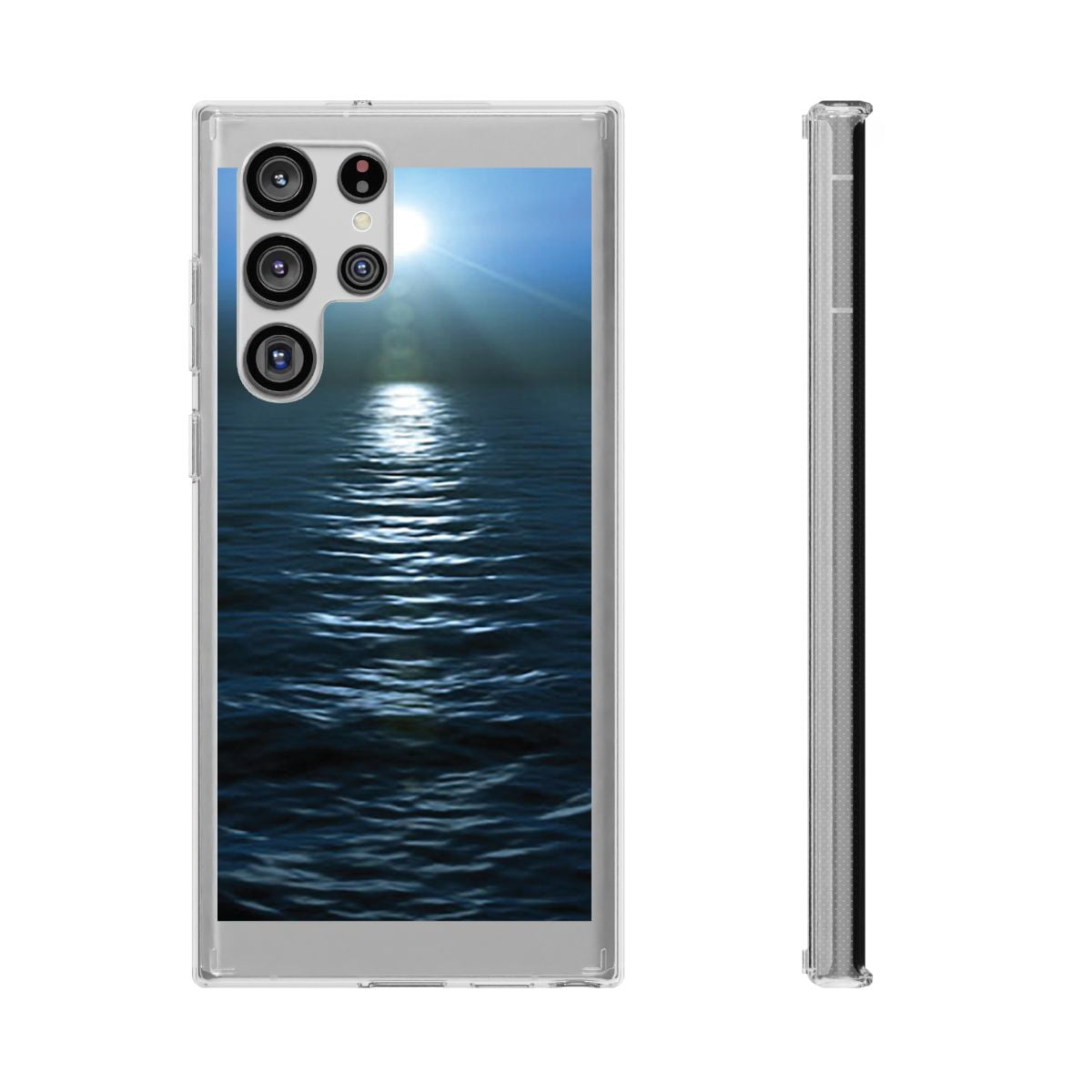 DistinctInk Clear Hybrid Case for Samsung Galaxy S22 Ultra (6.8" Screen ...
