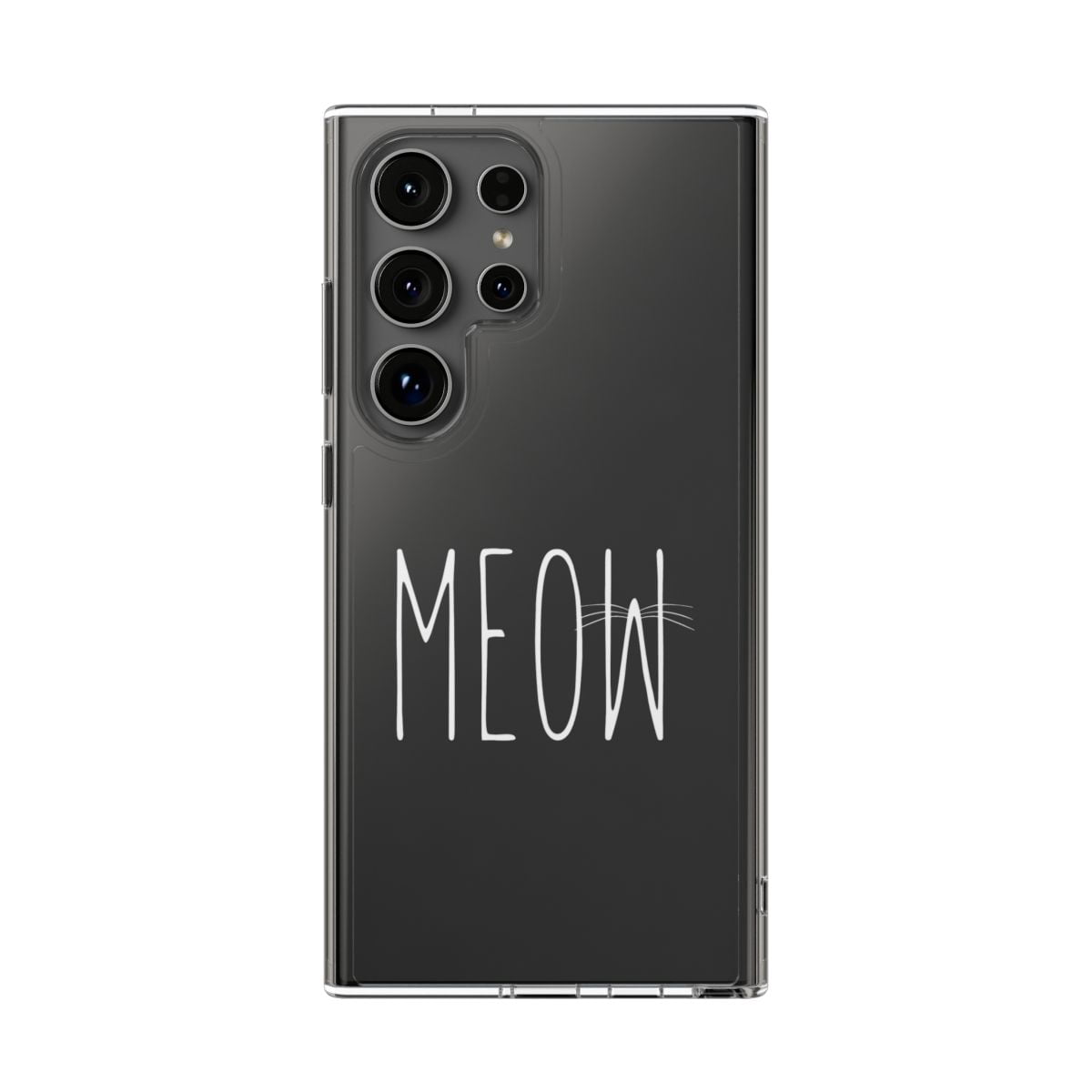 Clear Hybrid Shockproof Case for Samsung Galaxy S23 ULTRA - Meow with ...