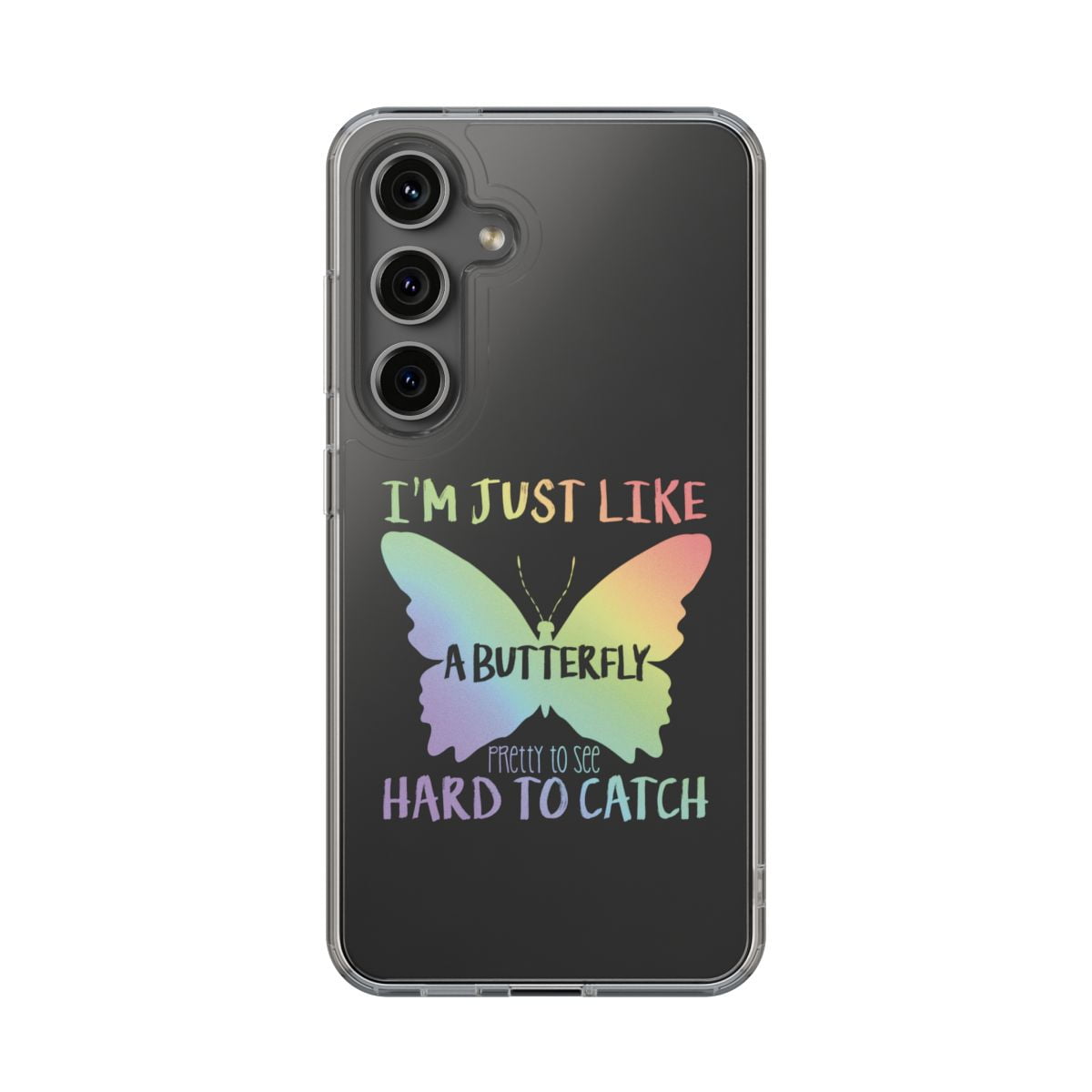 Clear Hybrid Shockproof Case for Samsung Galaxy S24 - Like a Butterfly ...