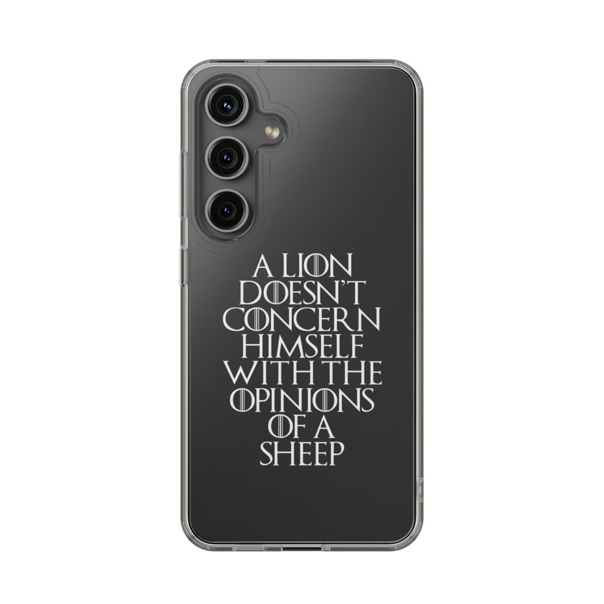 Clear Hybrid Shockproof Case for Samsung Galaxy S24 - Lion Ignores ...