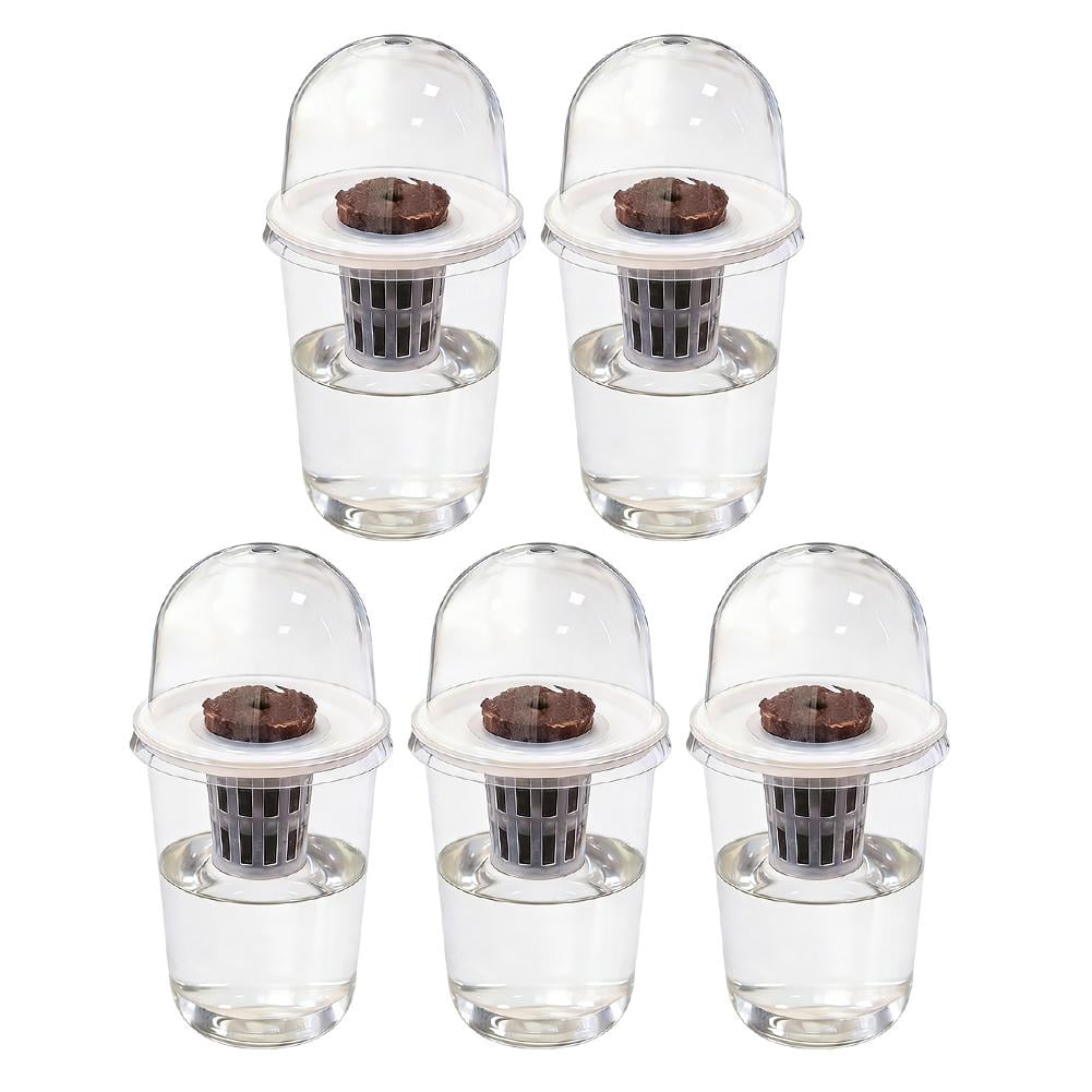 Clear Hydroponic Seedling Starter Kit,7 Inch Cups with Humidity Domes ...