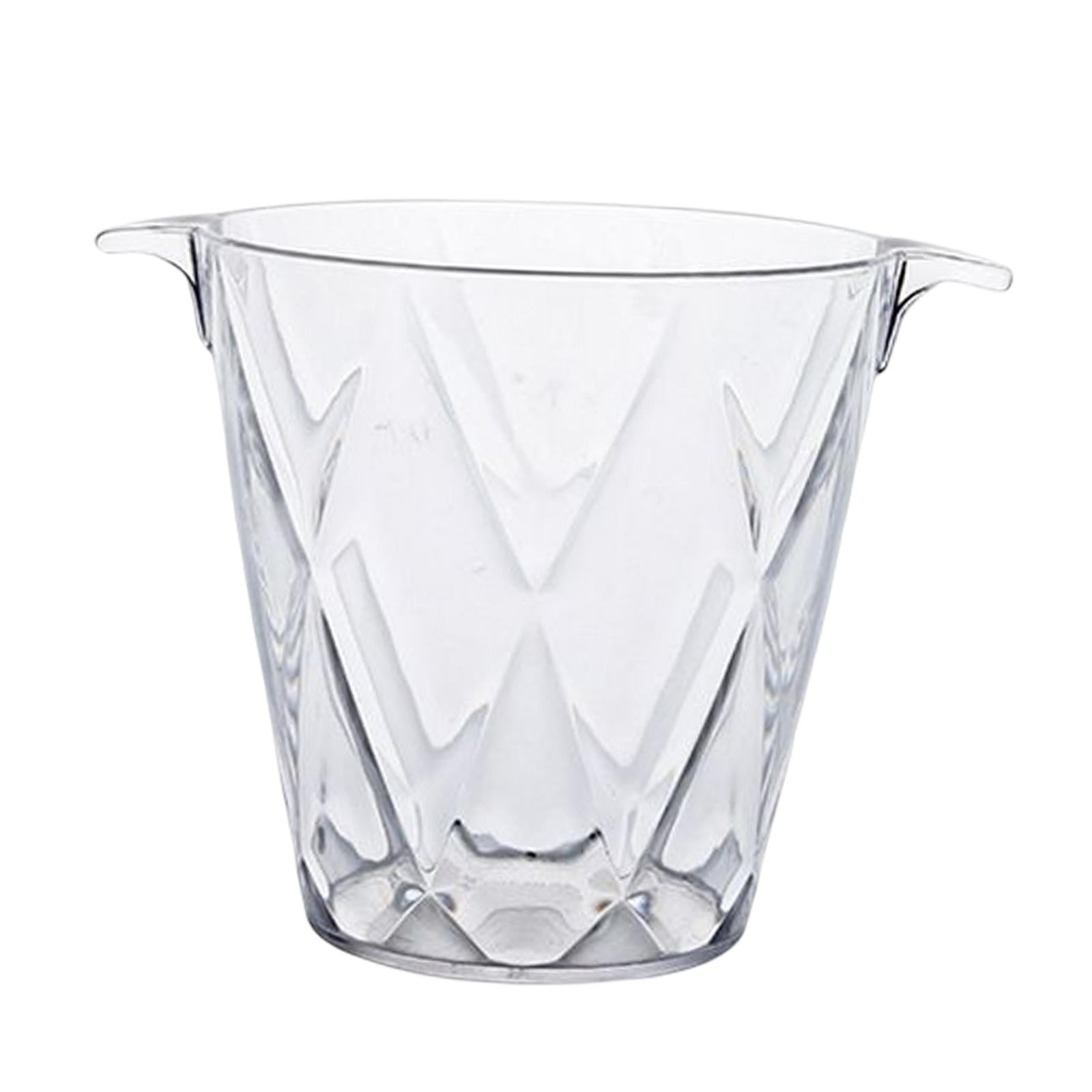 Clear Ice Bucket Beverage Chilling Tub with Handle Transparent Bucket ...