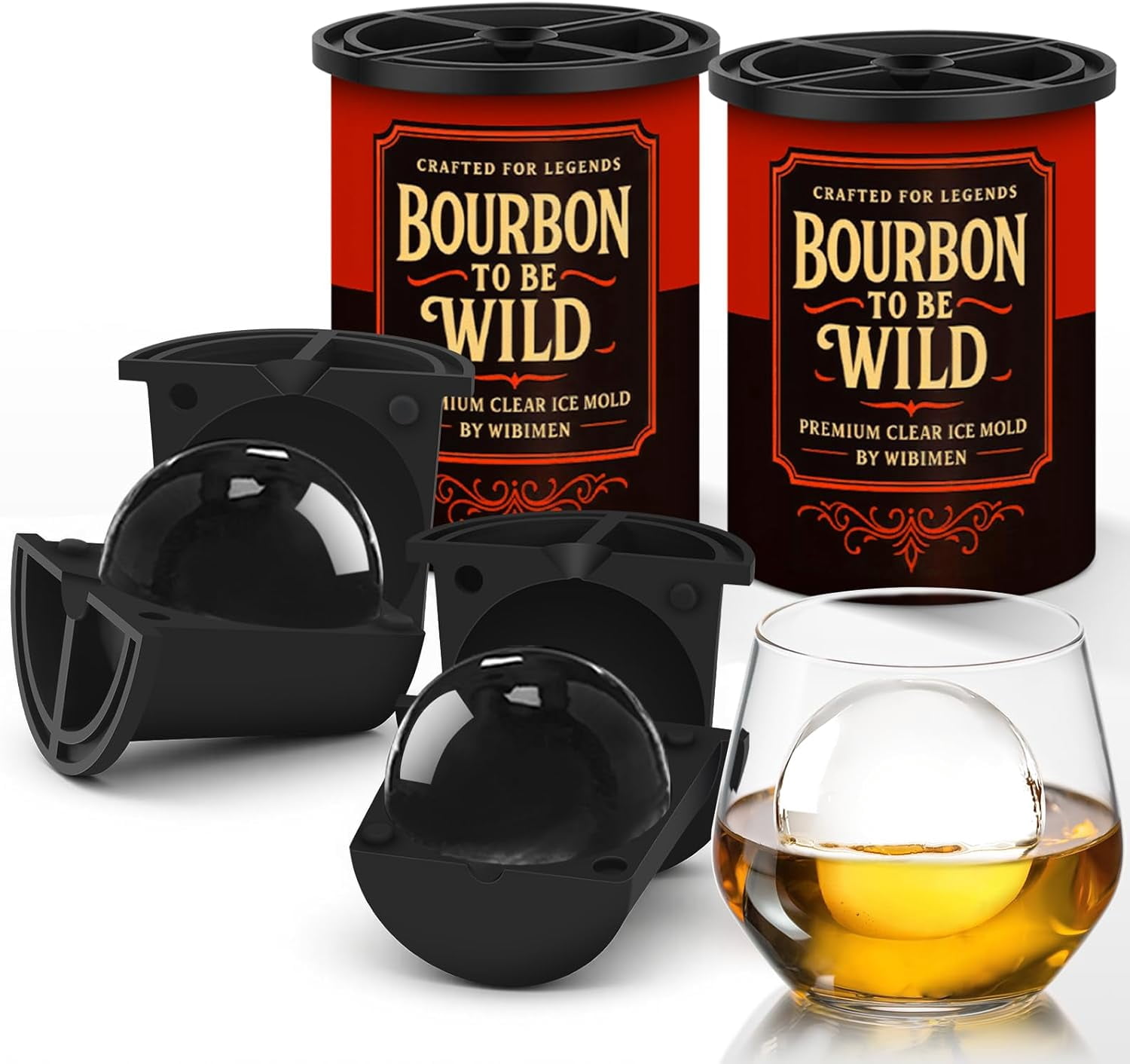 Clear Ice Maker Stainless Crystal Large Clear Ice Ball Maker Silicone ...