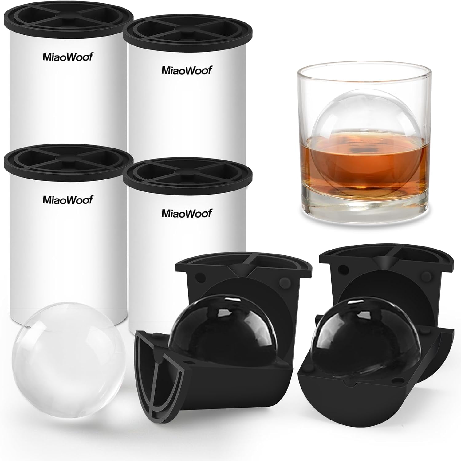 Clear Ice Maker Stainless Crystal Large Clear Ice Ball Maker Silicone ...