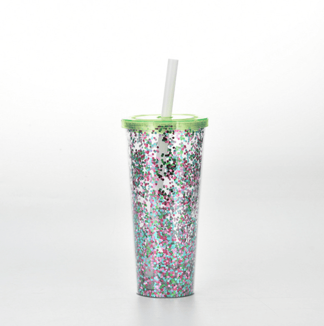 Clear Insulated Tumblers,Glitter Tumbler, Double Wall Tumblers, 24Oz ...