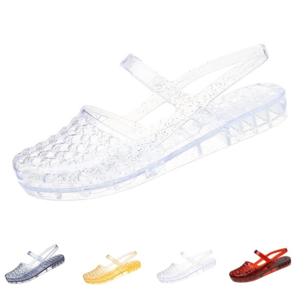 Clear Jelly Slide Sandals for Women Mary Jane Mules Slip On Closed ...