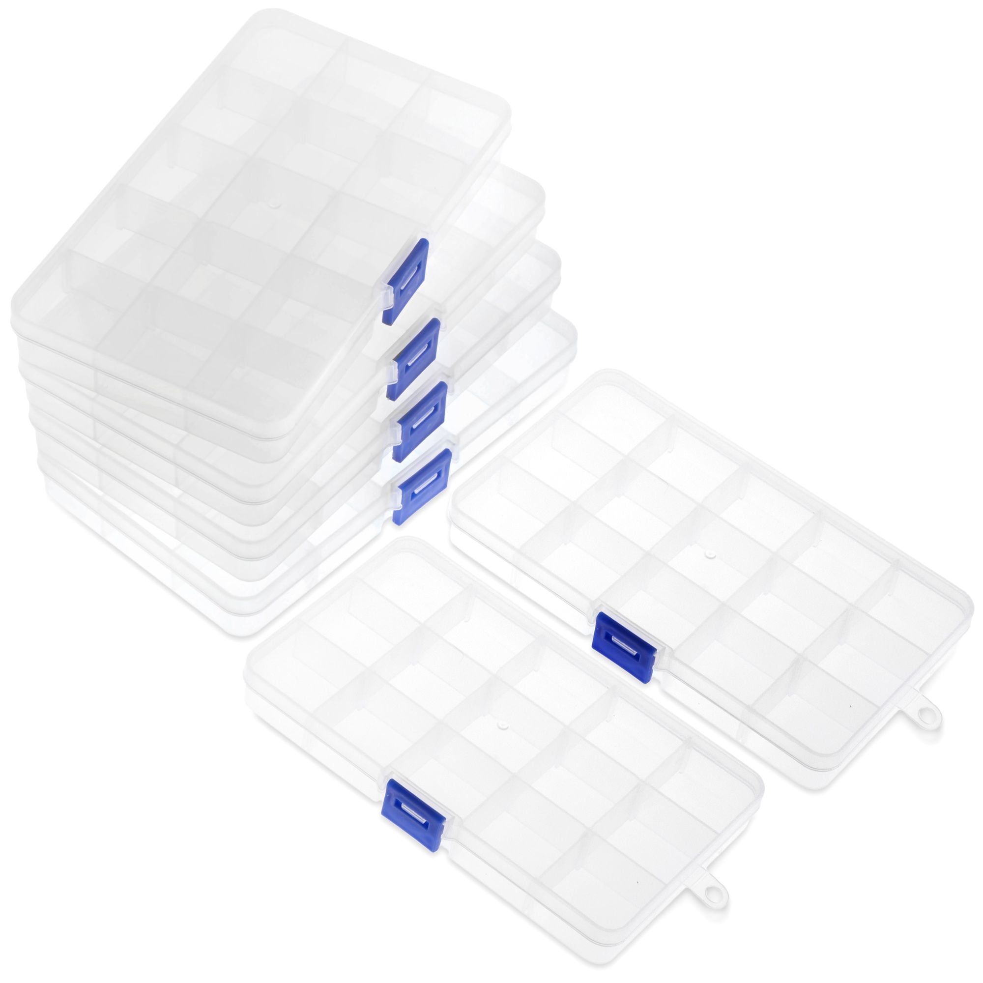 Walmart Clear Plastic Jewelry Box, 6 Pack, Bead Storage, Craft ...
