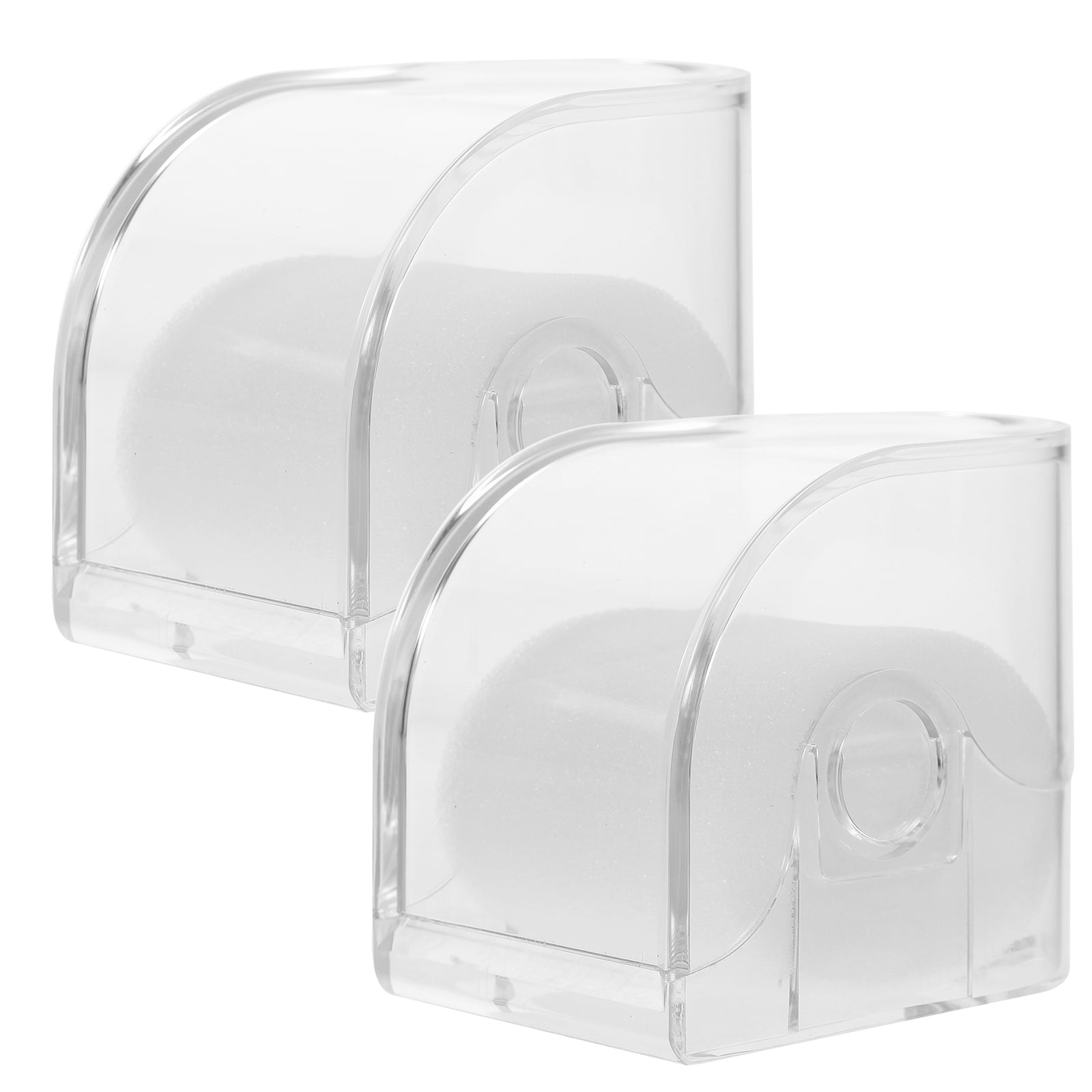 Clear Jewelry Box Organizer Watch Display Storage Plastic Case (2pcs ...