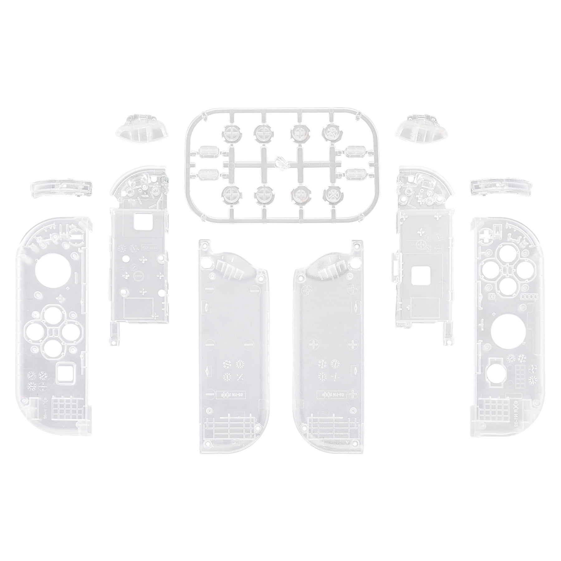 Clear Joycon Housing w/Full Set Buttons Replacement Shell Case for Nintendo Switch/OLED Model ...