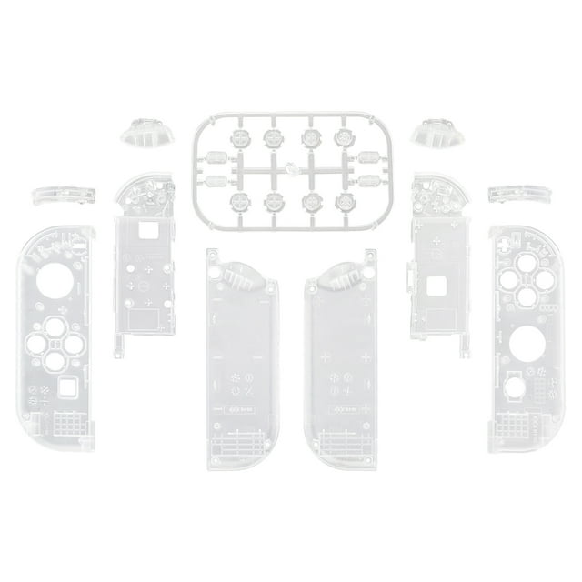 Clear Joycon Housing w/Full Set Buttons Replacement Shell Case for ...