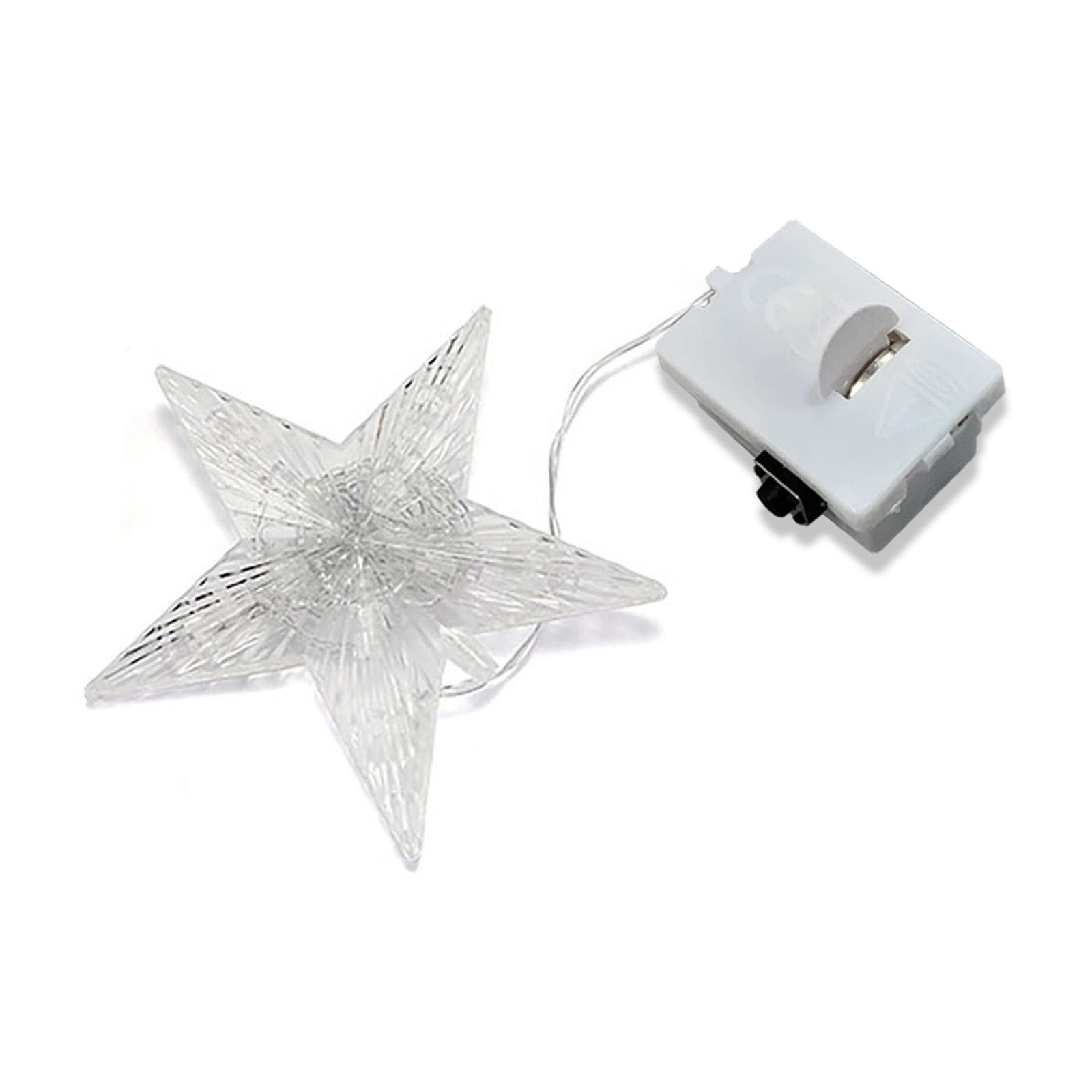 Clear L Led Christmas Star Tree Topper With Warm Light And Transparent ...
