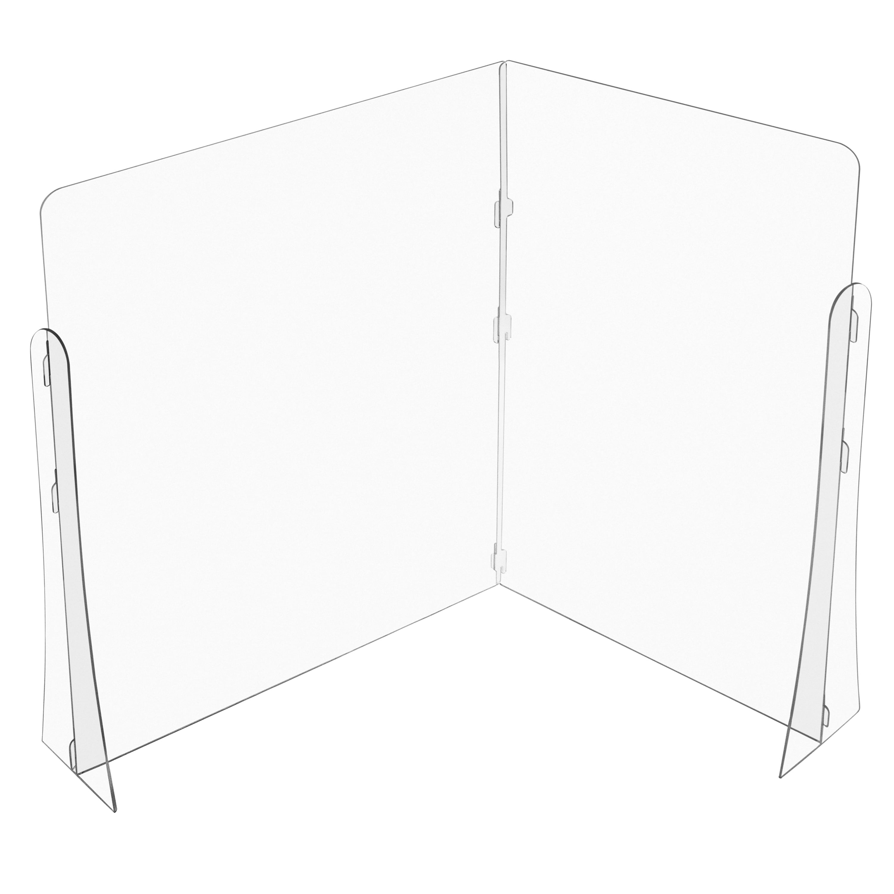 Clear L-Shape Plastic Classroom Desk Divider with Extra Legs - 1/8 ...