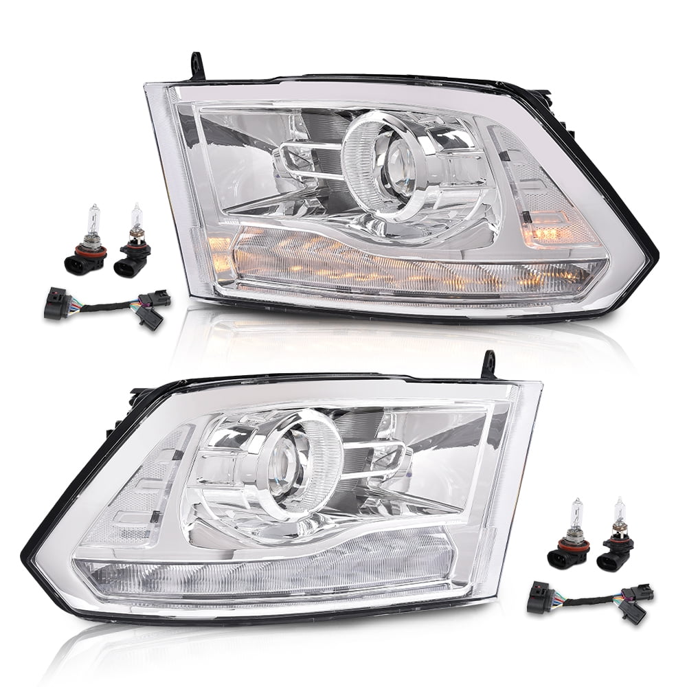 Clear LED DRL Headlight w/ Bulb Harness Projector Fit for 13-18 Dodge ...