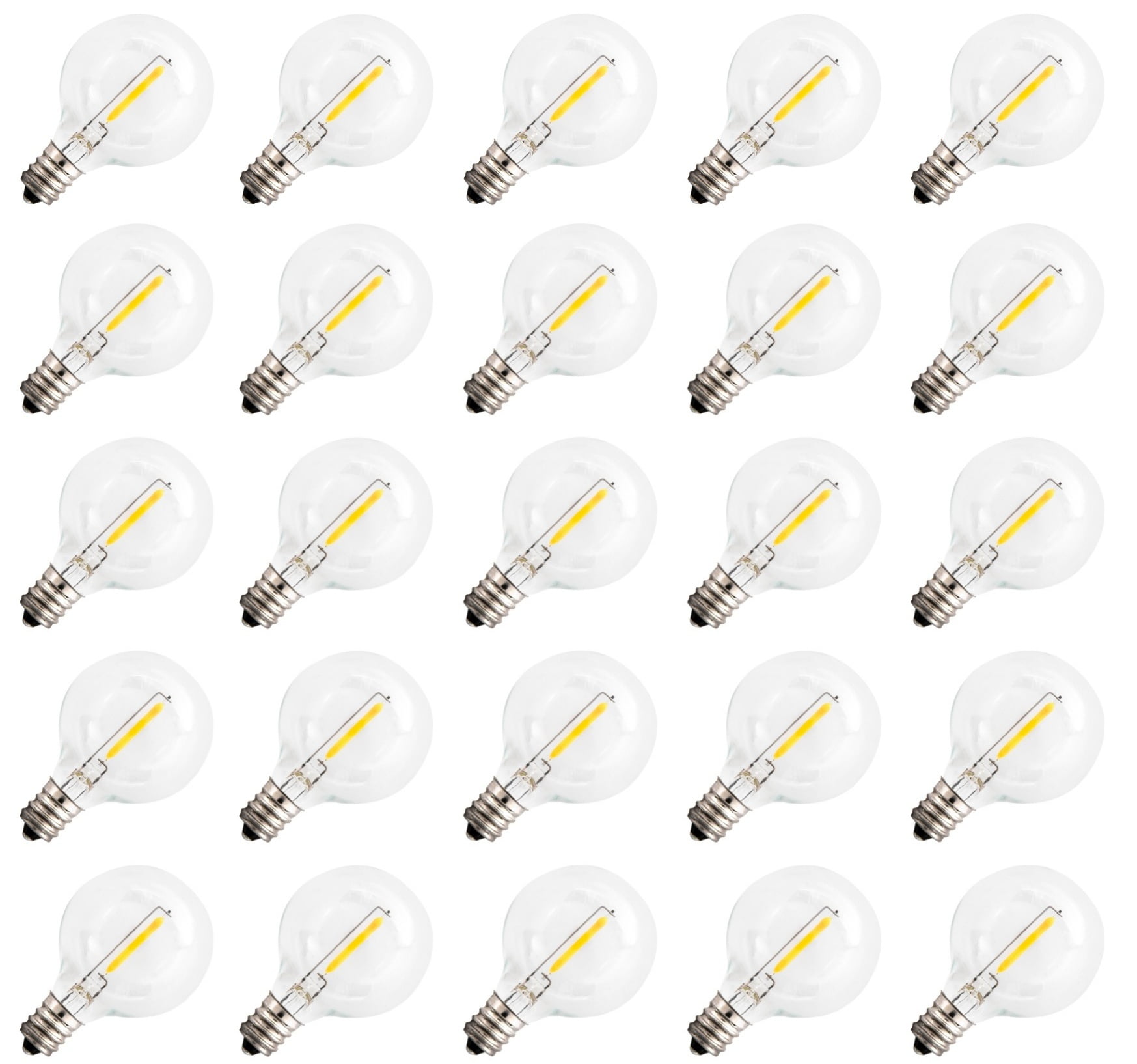 Walmart Clear LED G40 Replacement Bulbs for Outdoor Lights - 0.7W 120V ...