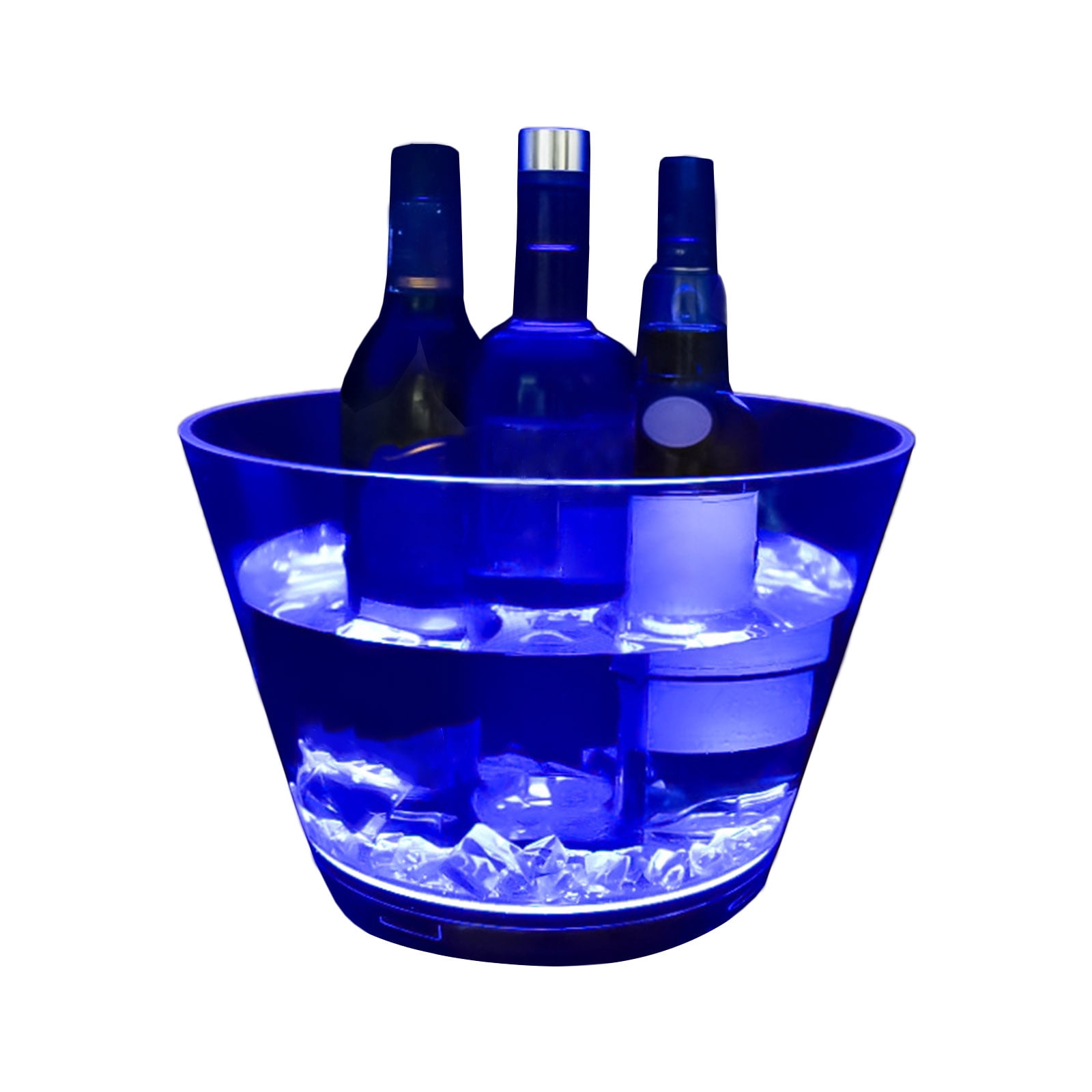 Clear LED Ice Bucket with Glowing Light Champagne Beer Storage Tub ...