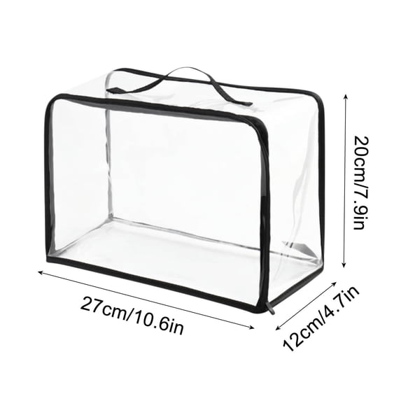 Clear Large Capacity Storage Bag Visual Organizer Zippered Tote for ...