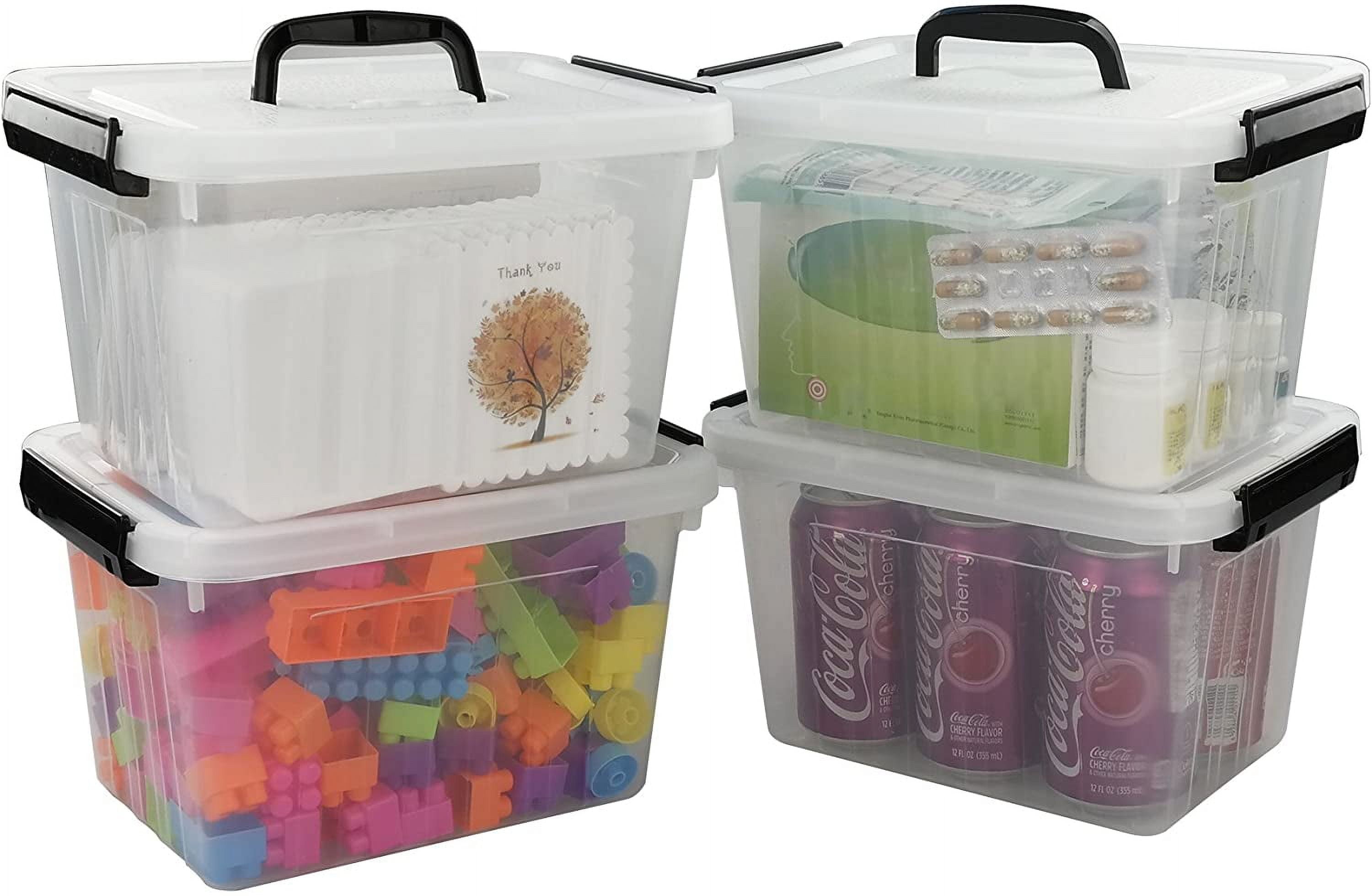 Clear Large Storage Box, Plastic Latch Box with Wheels, - Walmart.com