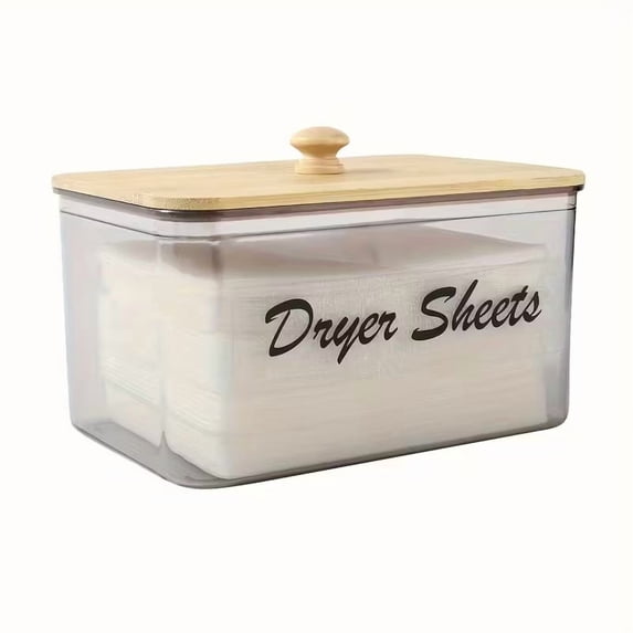 Clear Laundry Ball Storage Box with Lid - Modern Organizer for Laundry ...