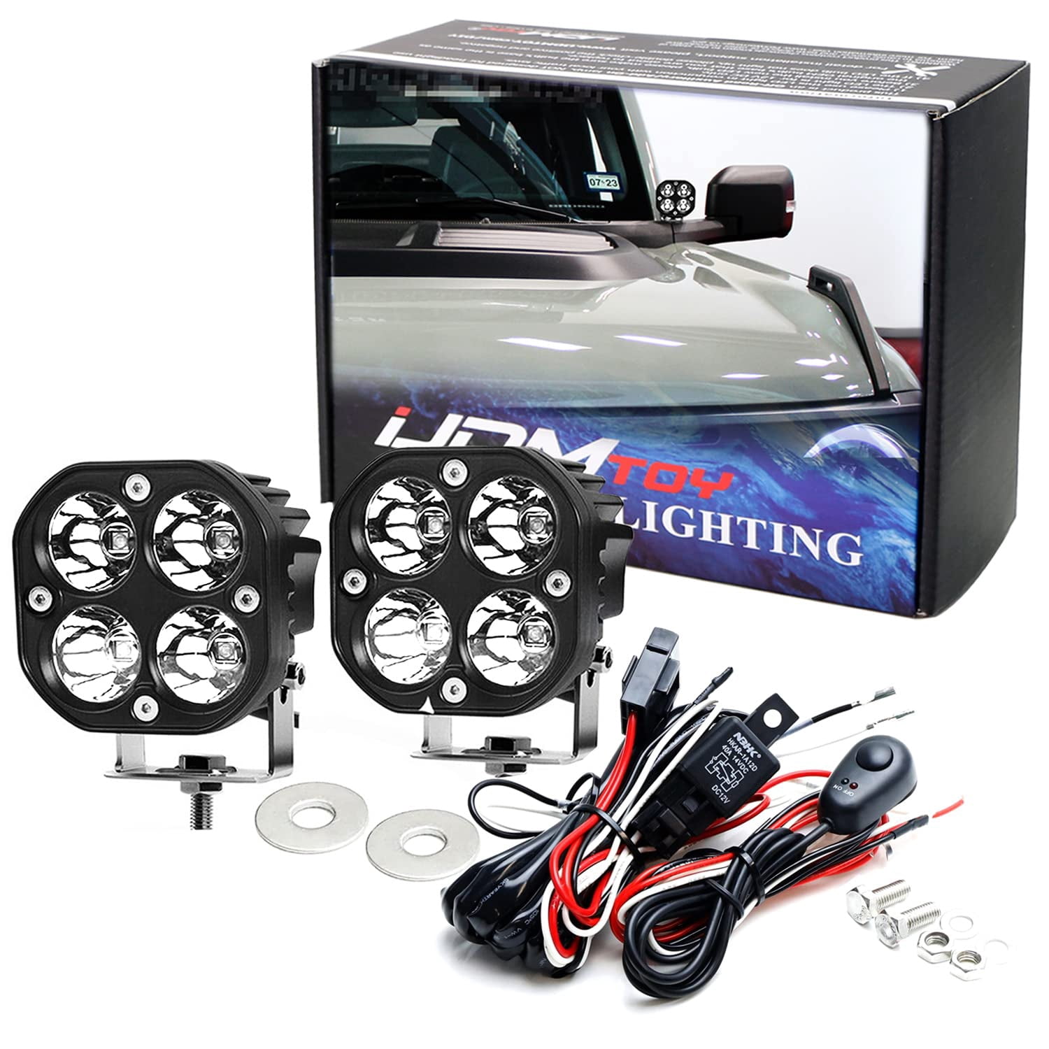 Clear Lens 20W High Power LED A-Pillar Lighting Kit For 2021-up Ford ...