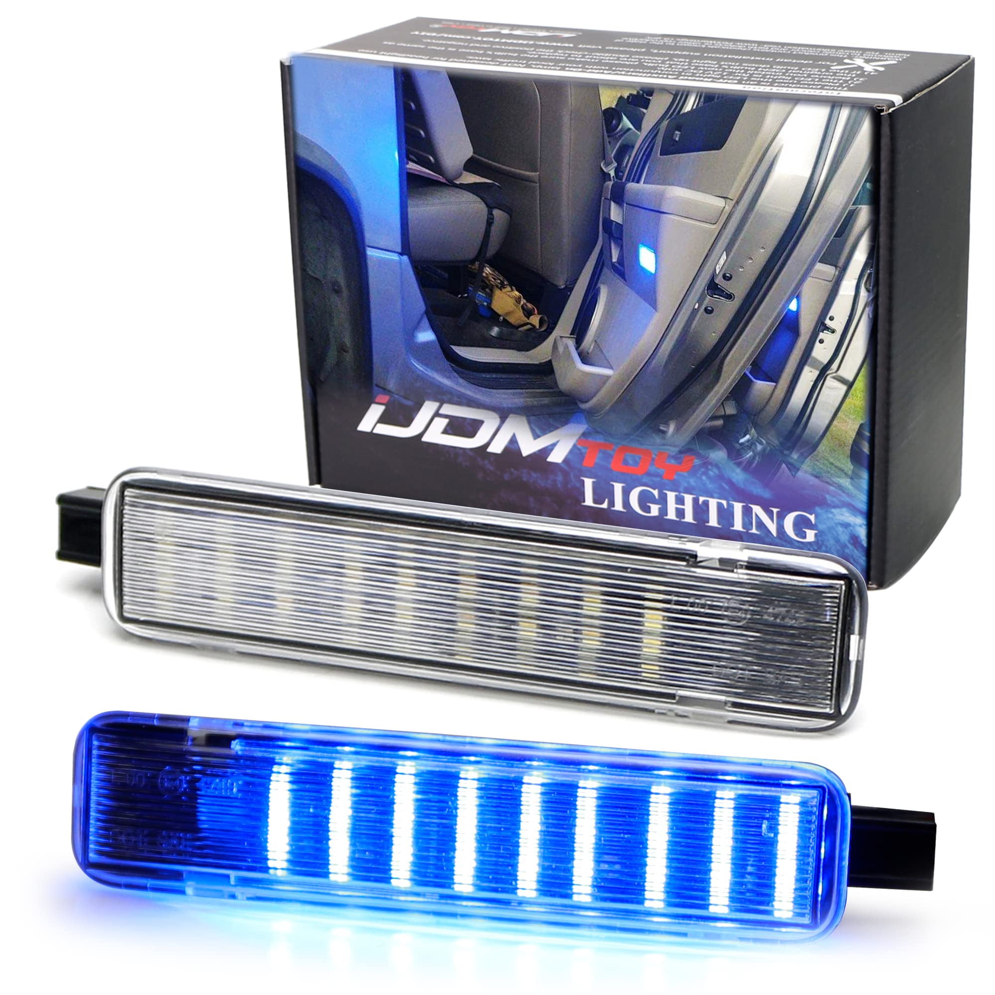 Clear Lens 36-LED Blue Side Door Courtesy Light Assemblies For GM ...