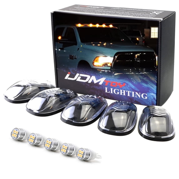 Clear Lens Amber Full LED Cab Roof Marker Light Assembly Kit For Dodge ...