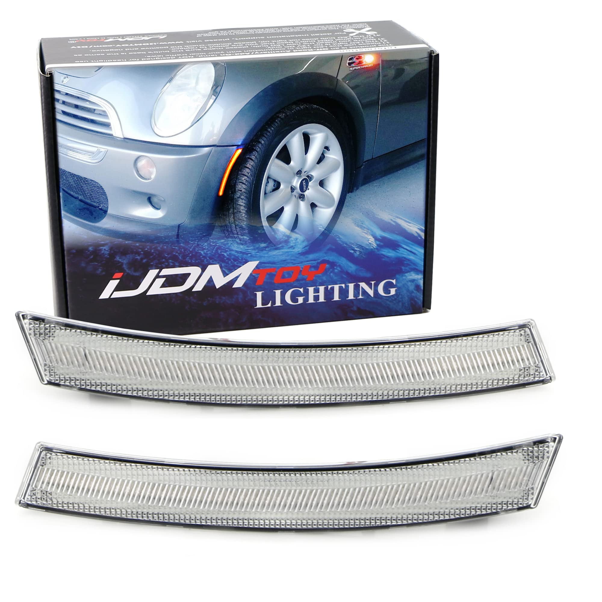 Clear Lens Amber Full LED Front Side Marker Light Kit, For 2002-08 Mini ...