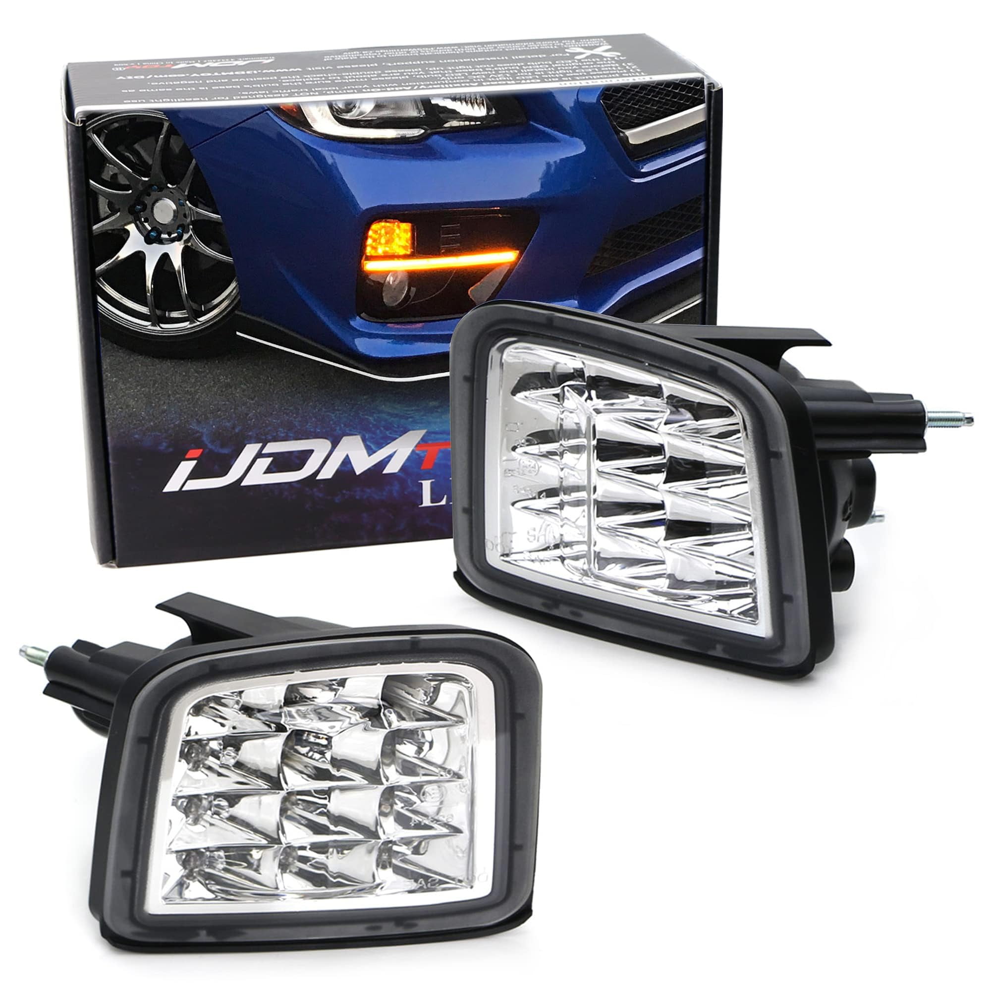 Clear Lens Amber LED Front Turn Signals For 15-21 Subaru WRX/STi, Front ...