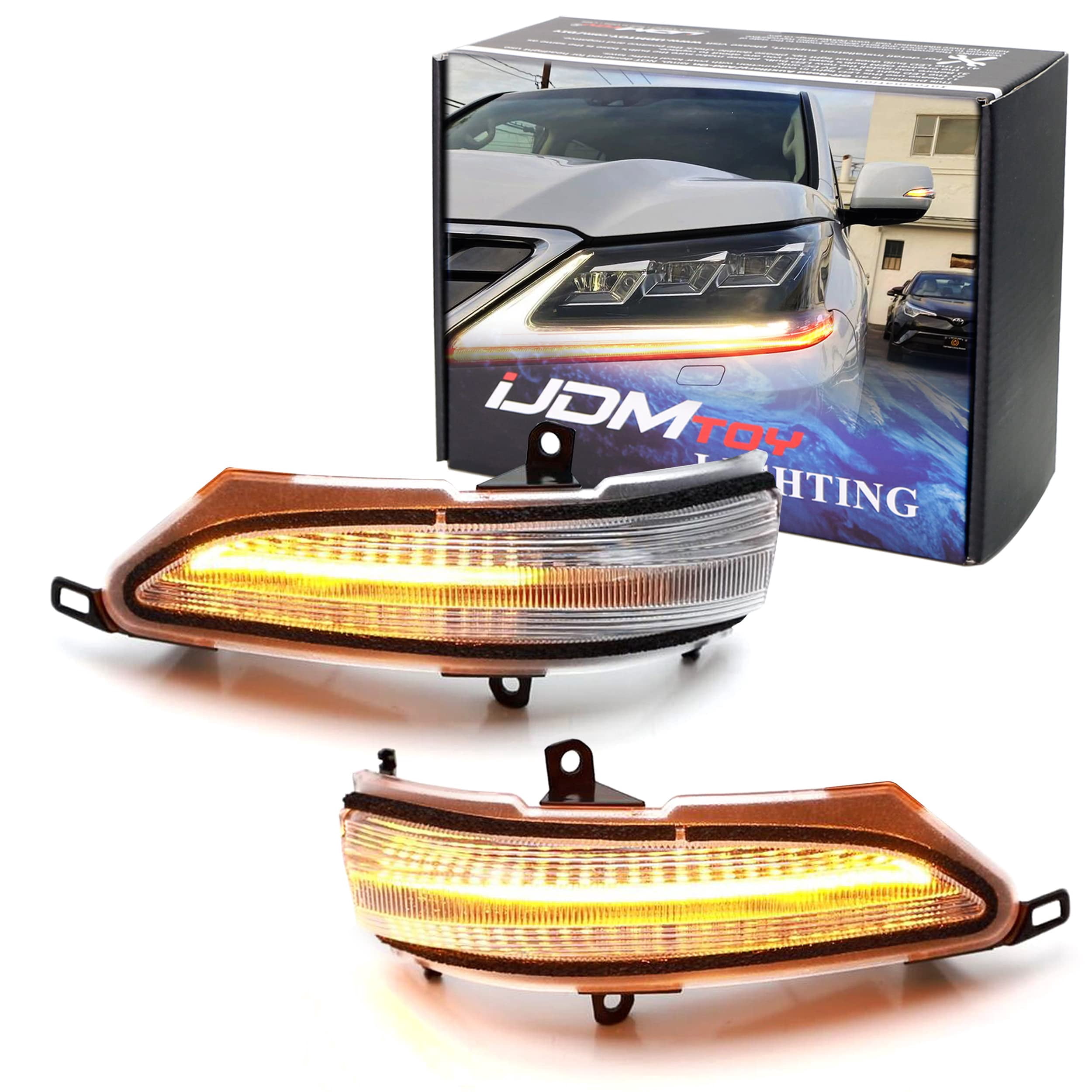 Clear Lens Dynamic Sequential Blink/Flow Full LED Side Mirror Turn ...