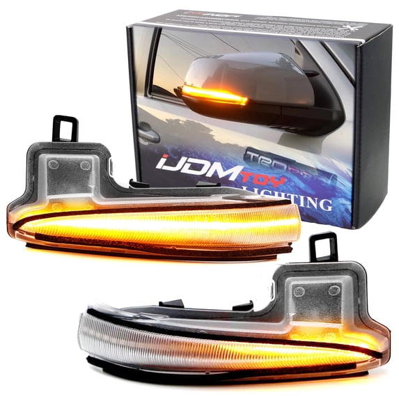 Clear Lens Dynamic Sequential Blink/Flow Full LED Side Mirror Turn ...