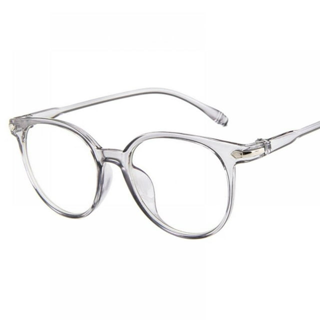 GJX Clear Lens Fake Glasses for Women Retro UV400 protection Round ...