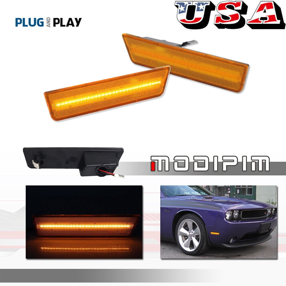 OE Style Amber Lens Front Side Marker LED Lights for 08-14 for Dodge ...