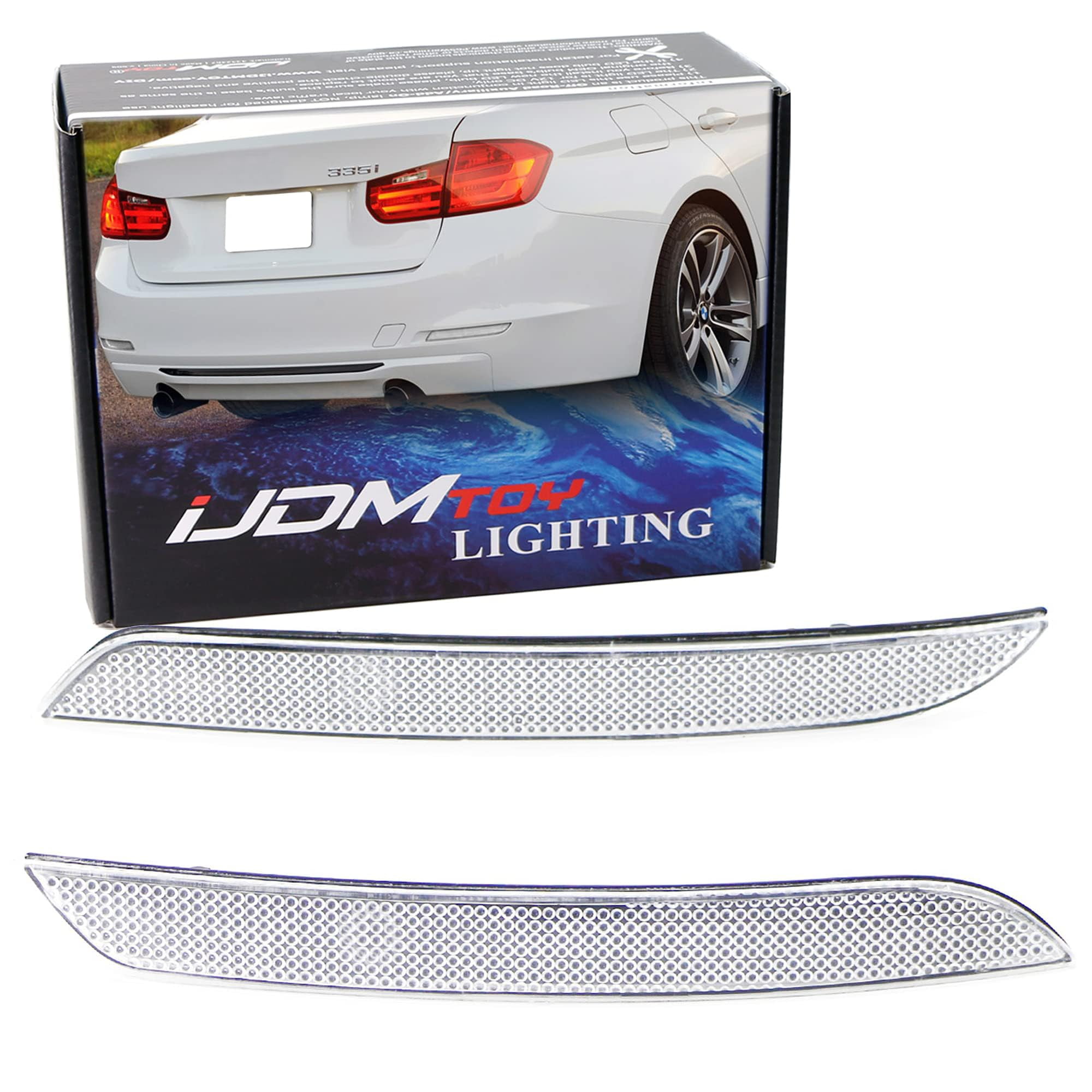 Clear Lens Rear Bumper Reflector Lenses For 2013-2015 Pre-LCI BMW F30 ...