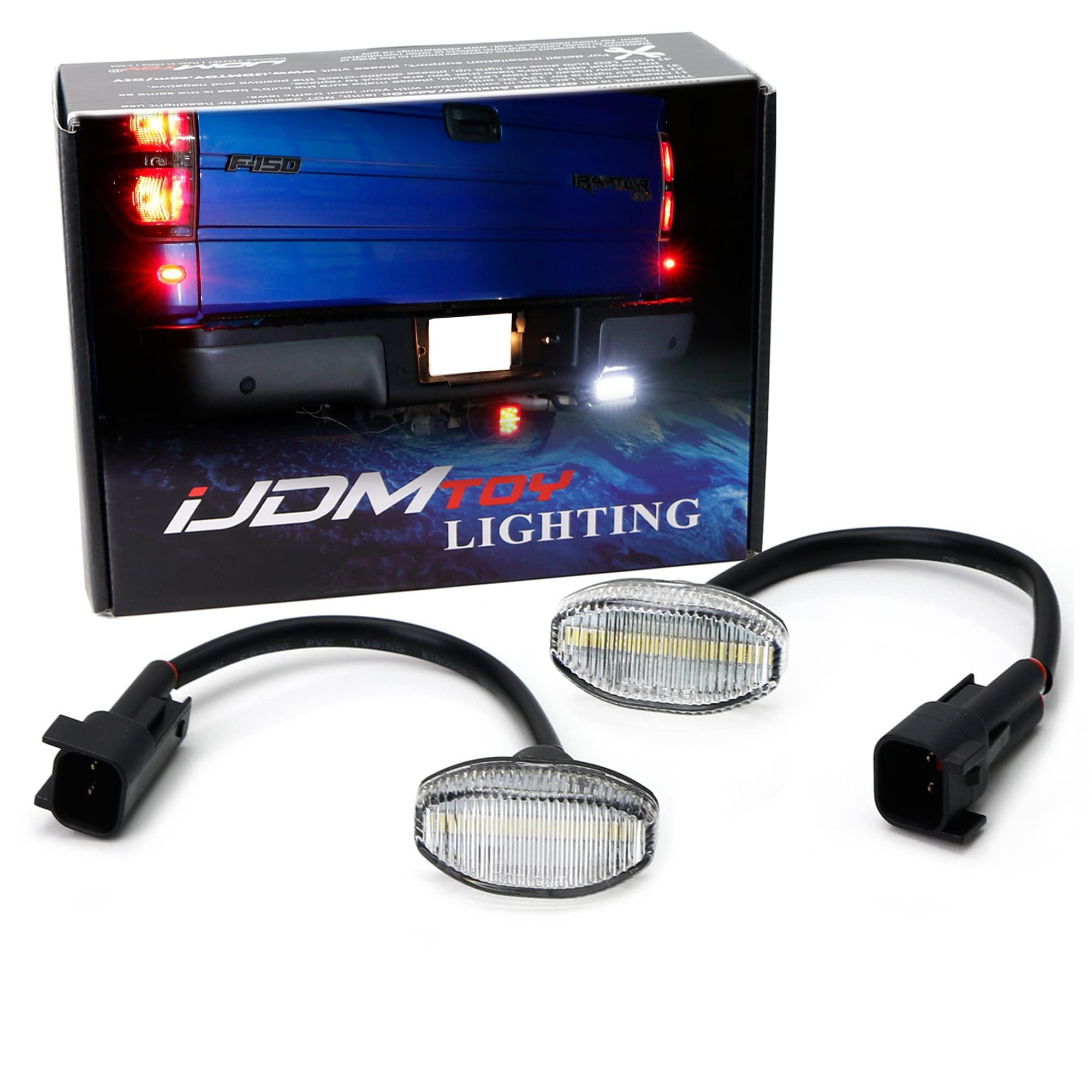 Clear Lens Red Full LED Rear Below Taillight Side Marker Light Kit For ...