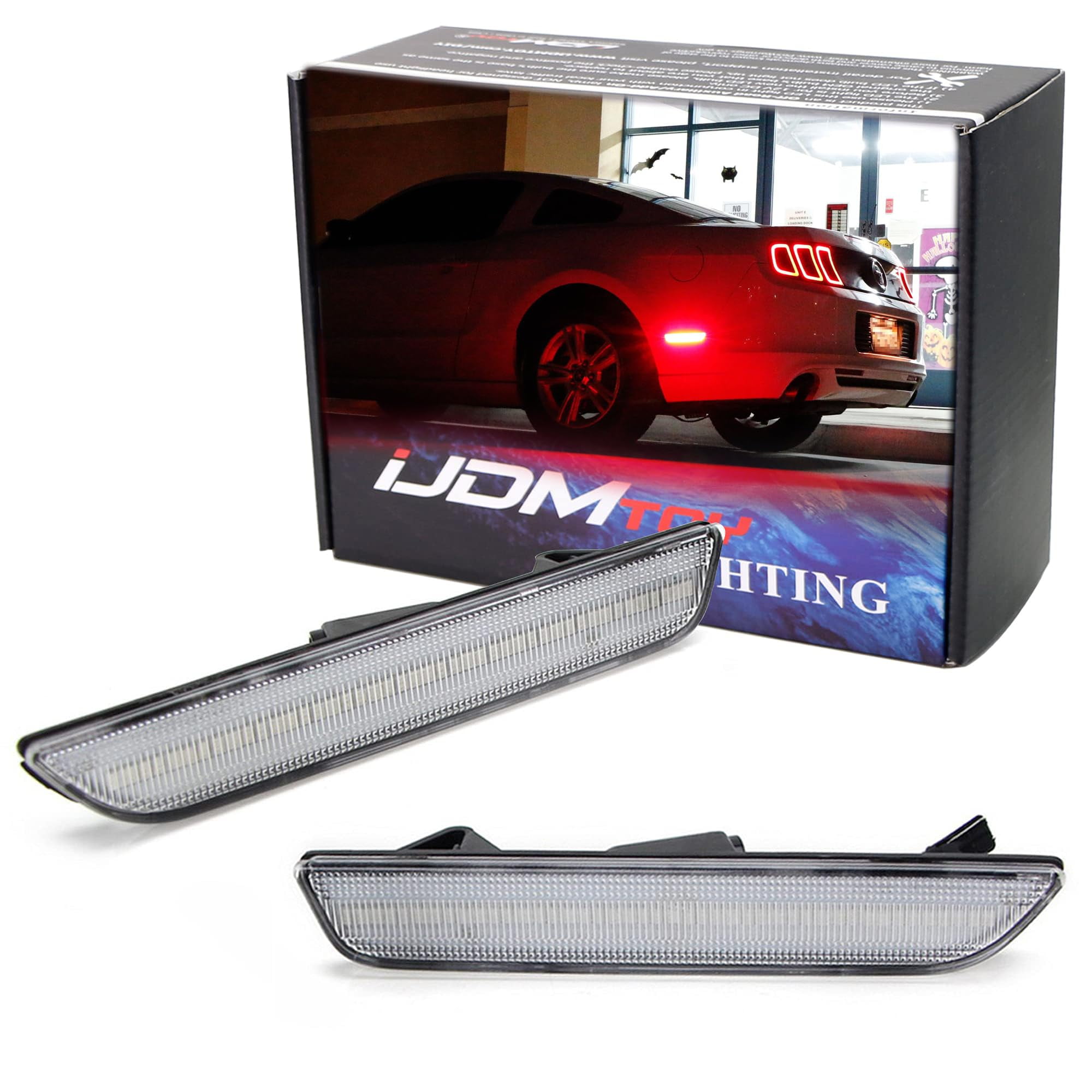Clear Lens Red Full LED Rear Side Marker Light Kit For Ford 2010-14 ...