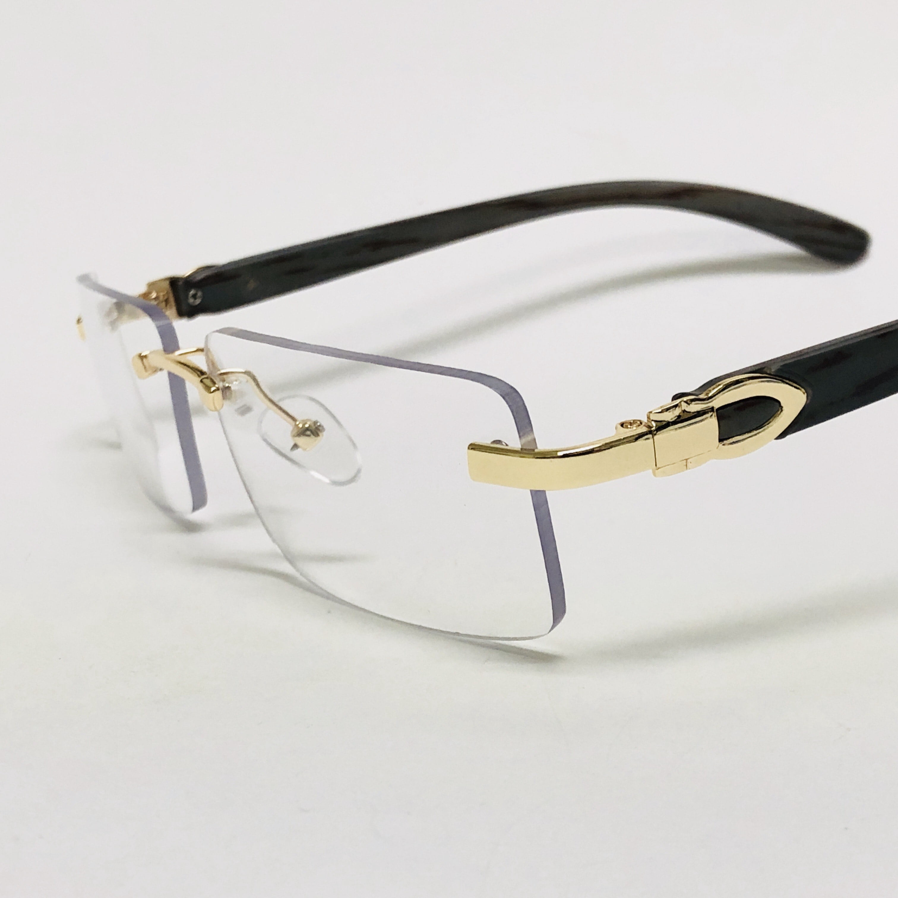 Clear Lens Sunglasses Gold Metal Frame Fashion - Walmart.com