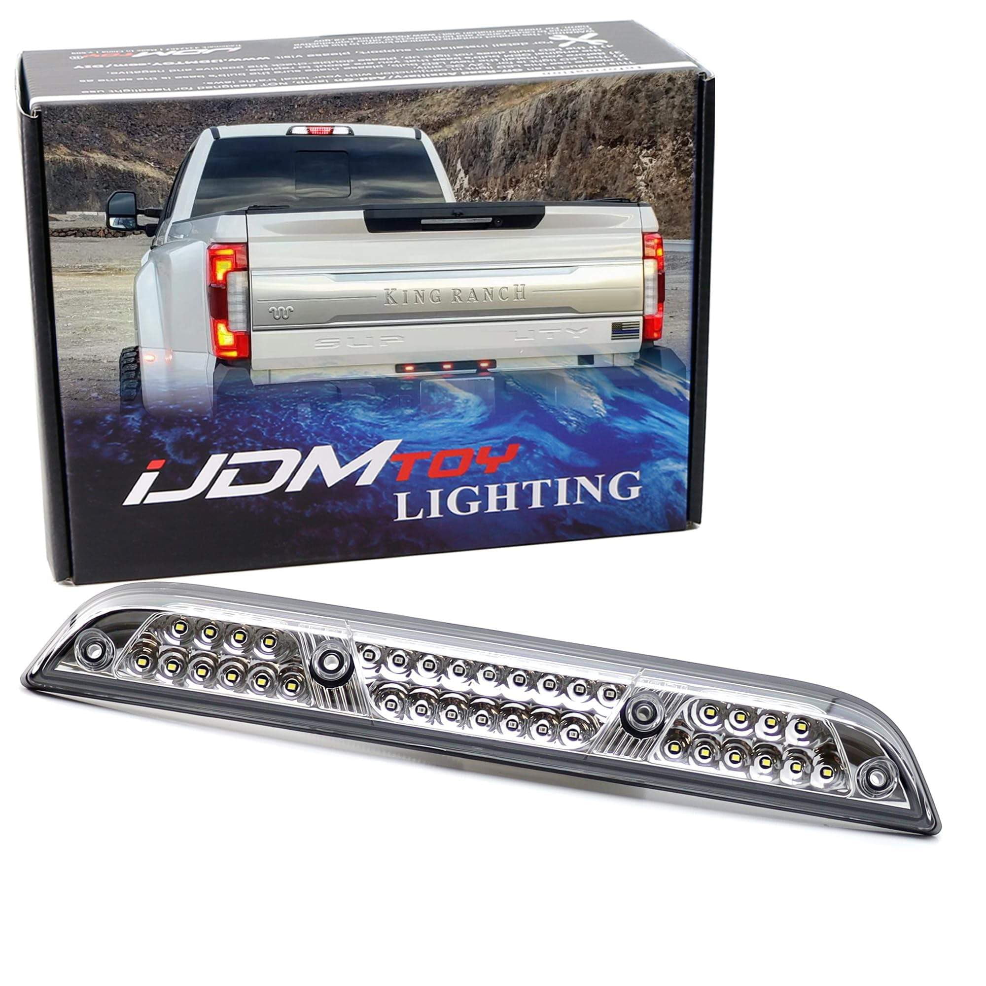 Clear Lens w/Chrome Reflector Full LED High Mount Third Brake Lamp w ...