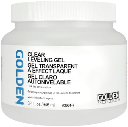 Clear Leveling Gel by GOLDEN, 32 fl. oz. Jar, Professional Acrylic Gel ...