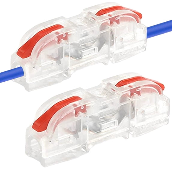 Clear Lever Wire Connectors 1 in 1 Out Wire Connectors 28-12 AWG ...