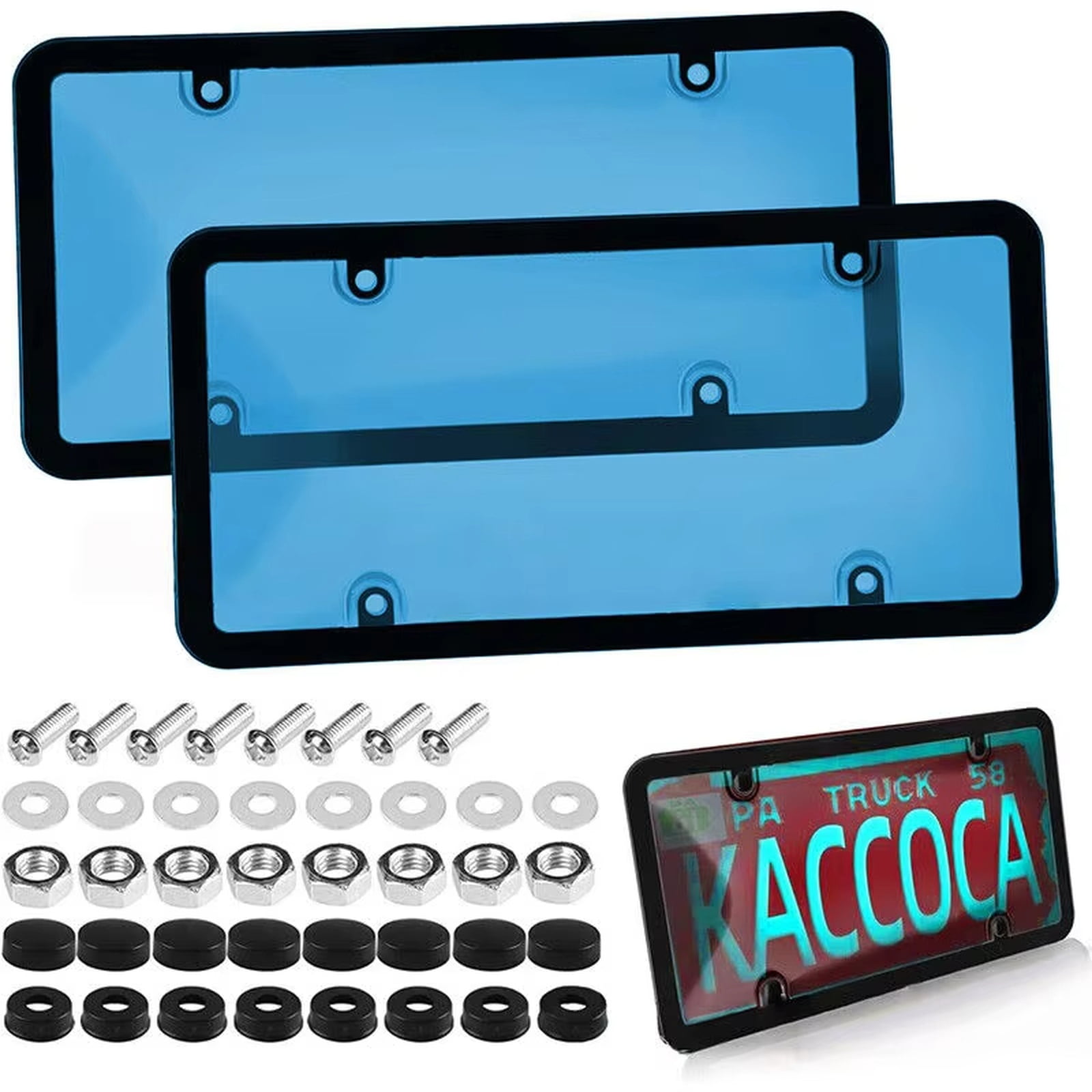 Clear License Plate Covers,Universal American Clear Reflectivelicense ...
