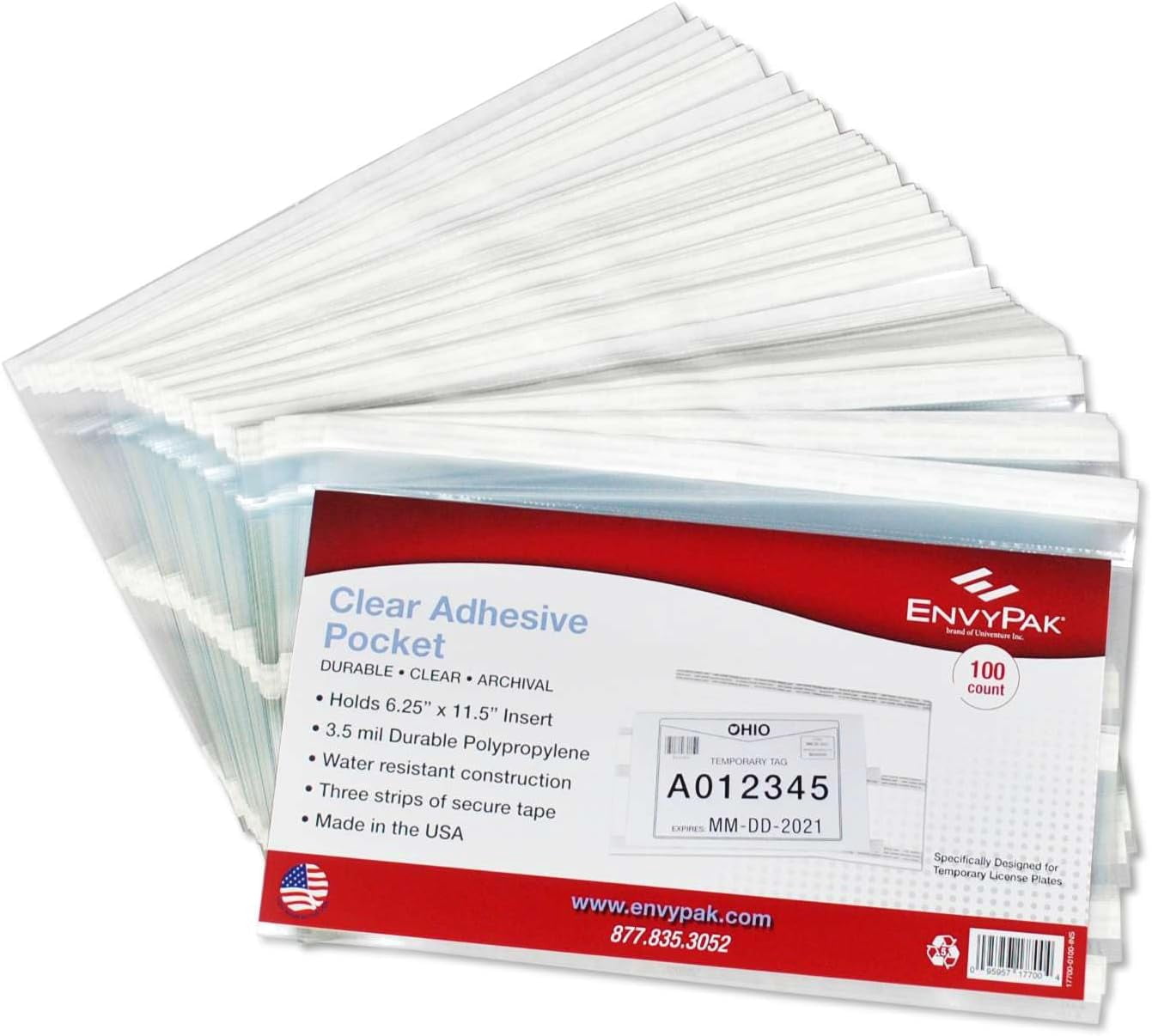Clear License Tag Holder/Cover - Ideal for Temporary Tags - Dealers and ...