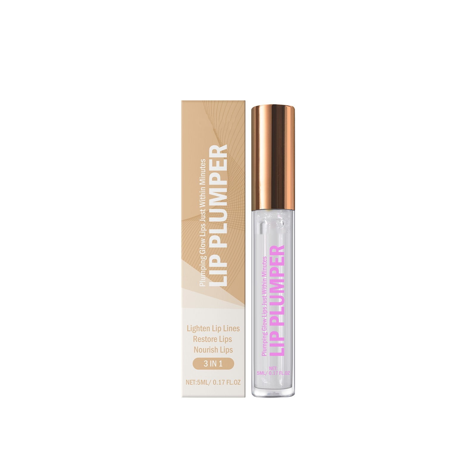 Clear Lip Plumping Gloss Hydrating Nourishing Formula Smooth Lip 5ml ...