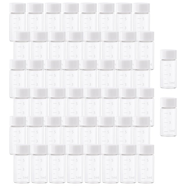 Clear Liquid Sampling Sample Scale White Screwcap 5ml (0.17 oz) Glass ...