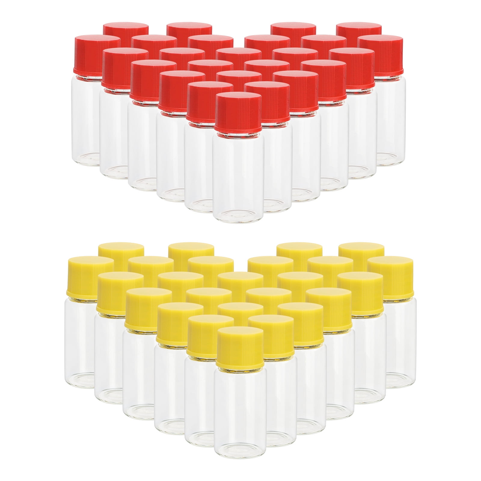 Clear Liquid Sampling Sample Screwcap Rubber Stopper Capacity 5ml (0.17 ...