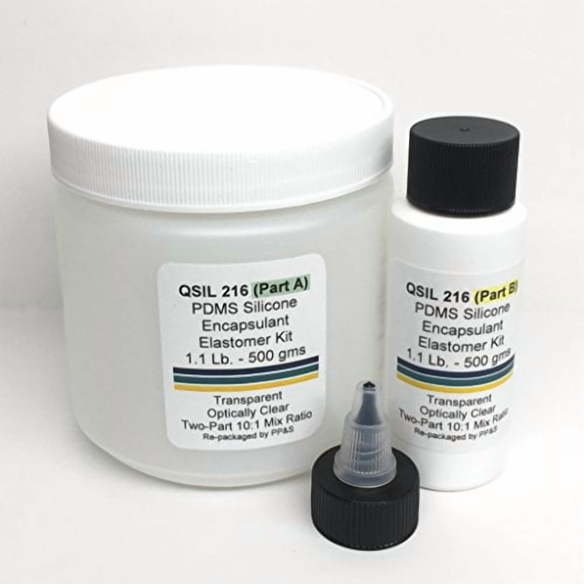 Clear Liquid Silicone PDMS Elastomer Encapsulant, 1.1 Lb - 500 Gram Kit ...