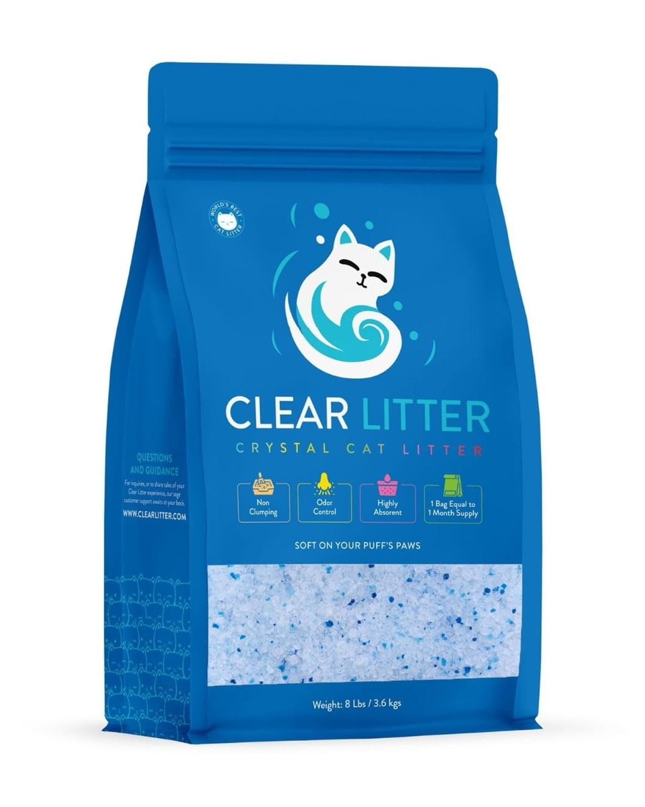 Clear Litter Cat Litter - Premium Lightweight, Non-Clumping, Dust-Free ...