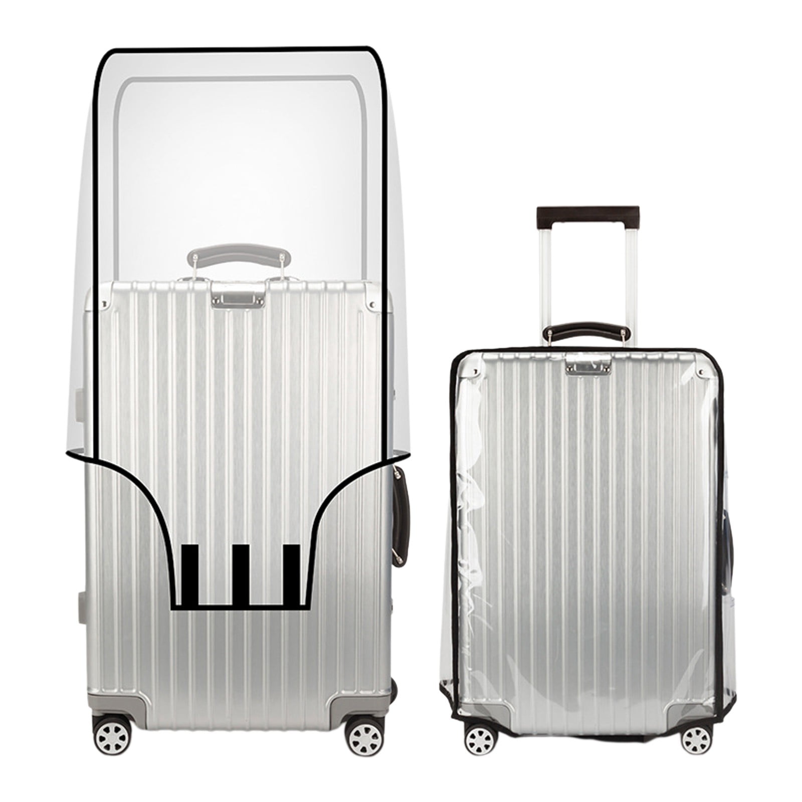 Clear Luggage Protector Cover Wheeled Suitcase Protector Travel Storage ...