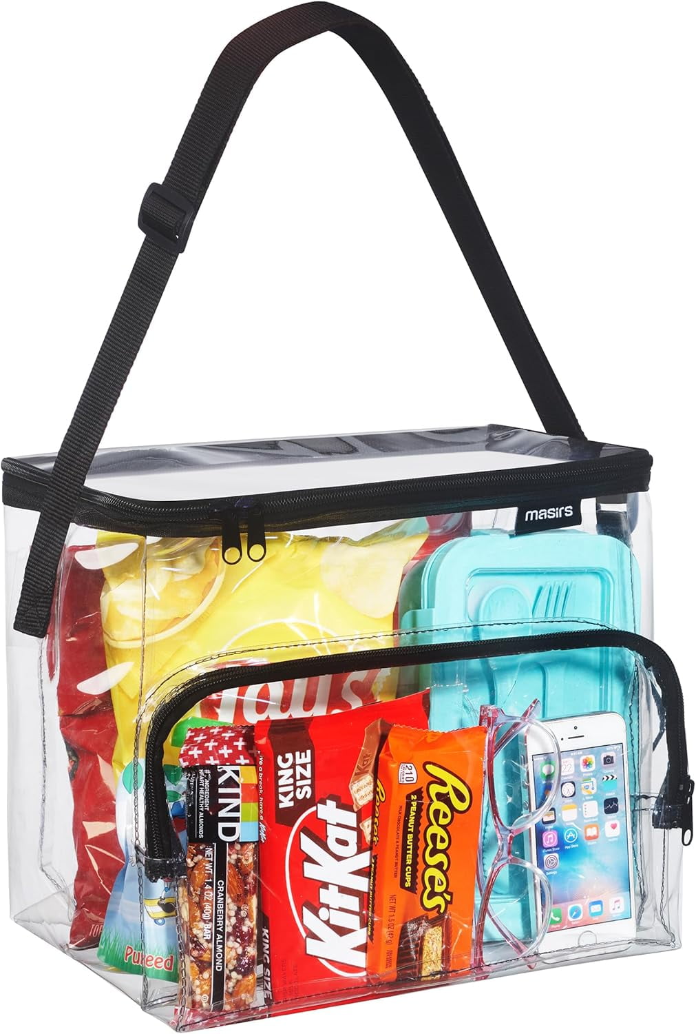 Clear Lunch Bag, Durable PVC Plastic See Through Lunch Bag with ...
