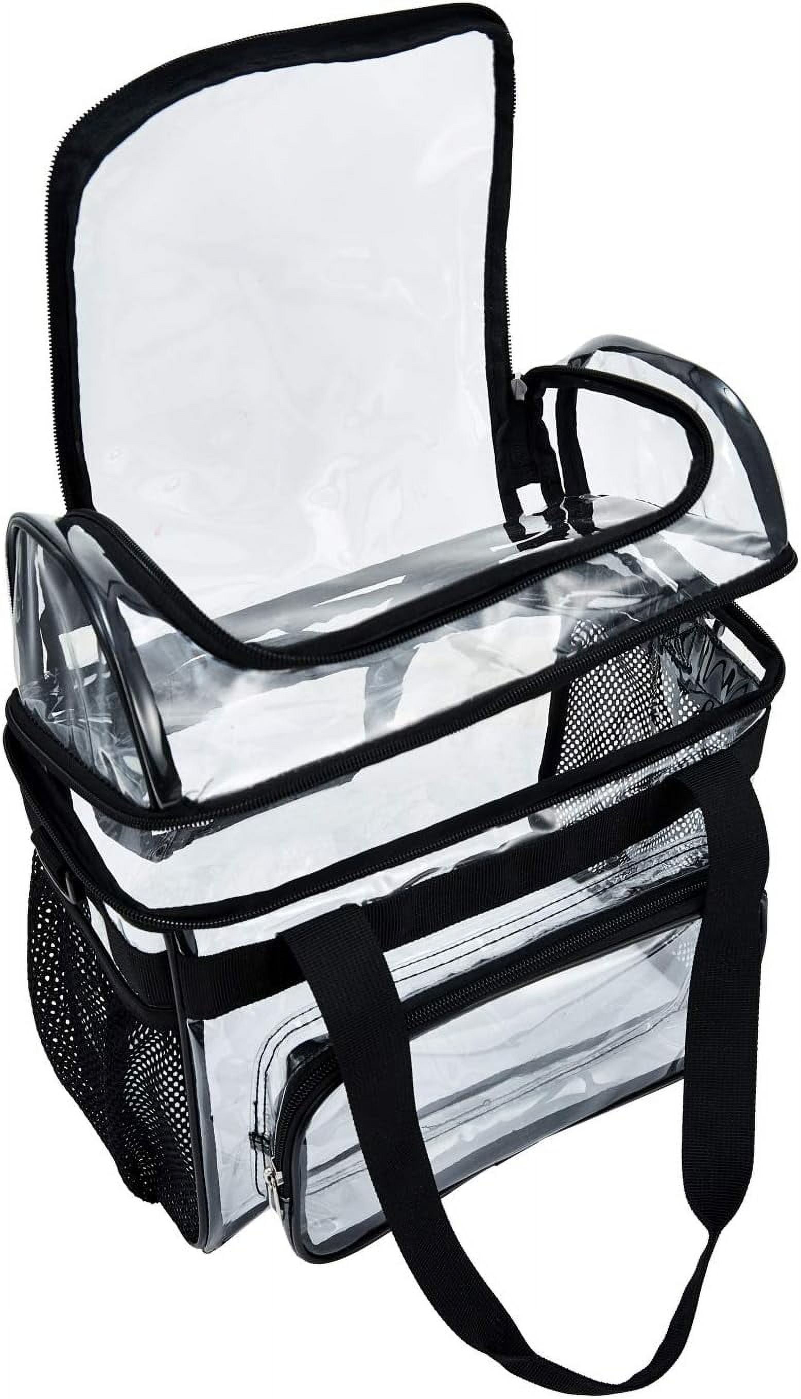Clear Lunch Bag Heavy-Duty Tote - Double Purse for Work Concert ...