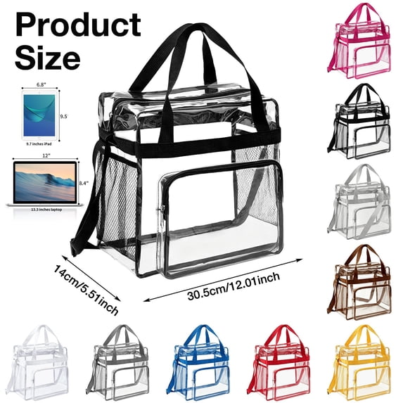 Clear Lunch Bag, Stadium Approved Tote Bag, Waterproof Clear Bag for ...